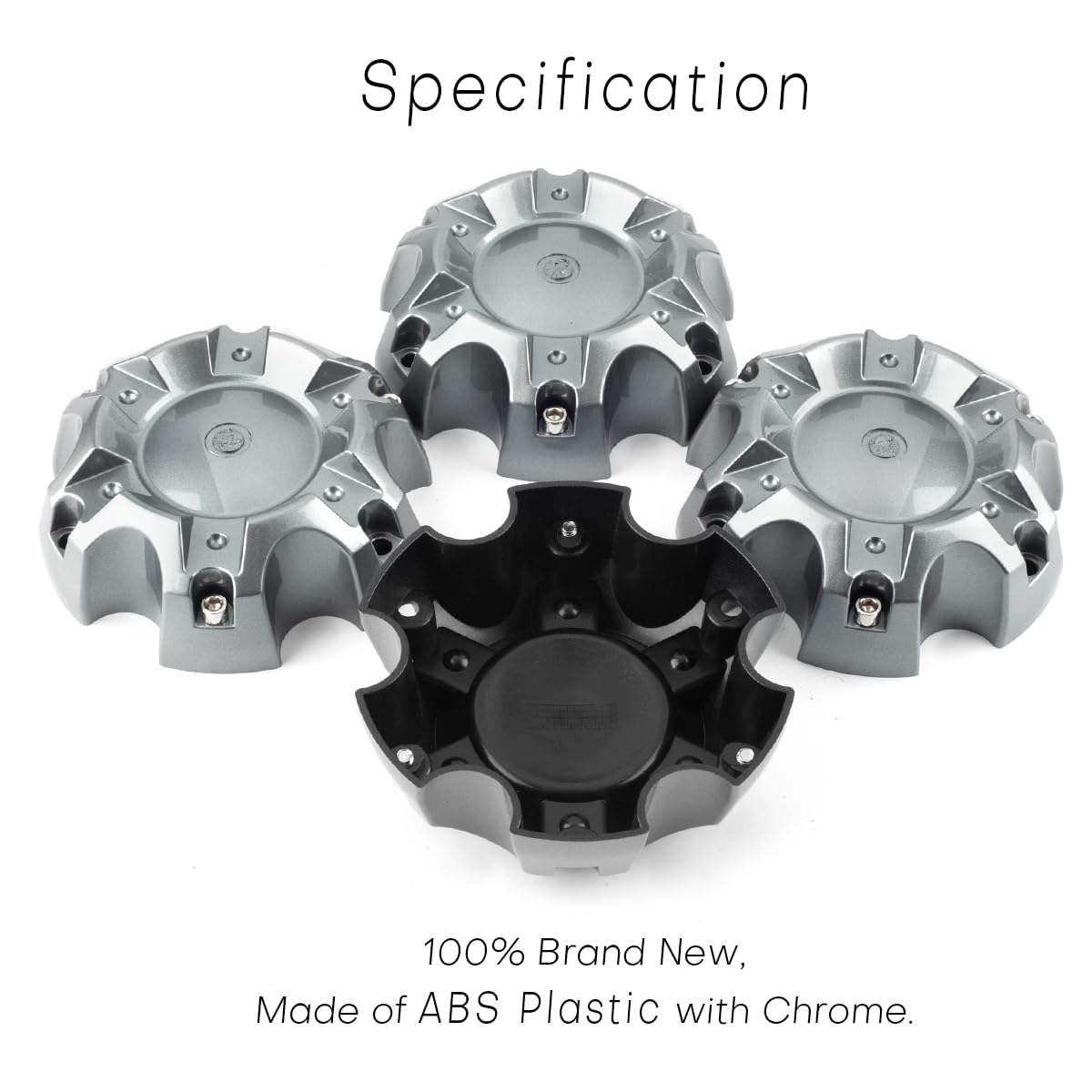 Snapklik.com : GTOWNWORKS 5.55in Wheel Center Caps For Ballistic ...