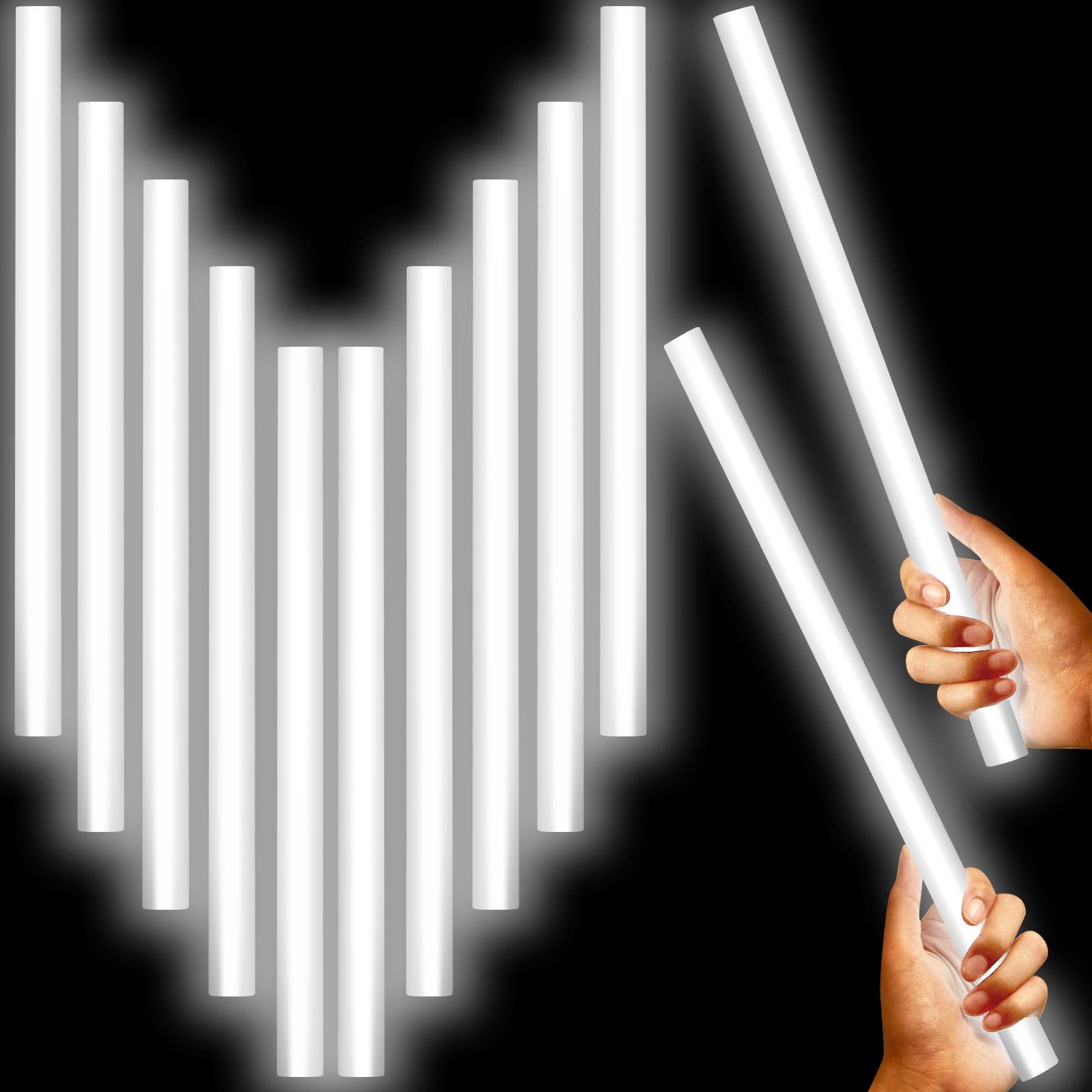 Snapklik.com : Lewtemi 10 Pcs Large Glow Sticks Halloween Jumbo Sticks ...