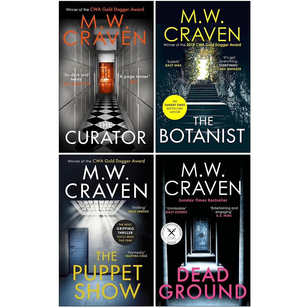 M. W. Craven Washington Poe Series 4 Books Collection Set (The Curator ...