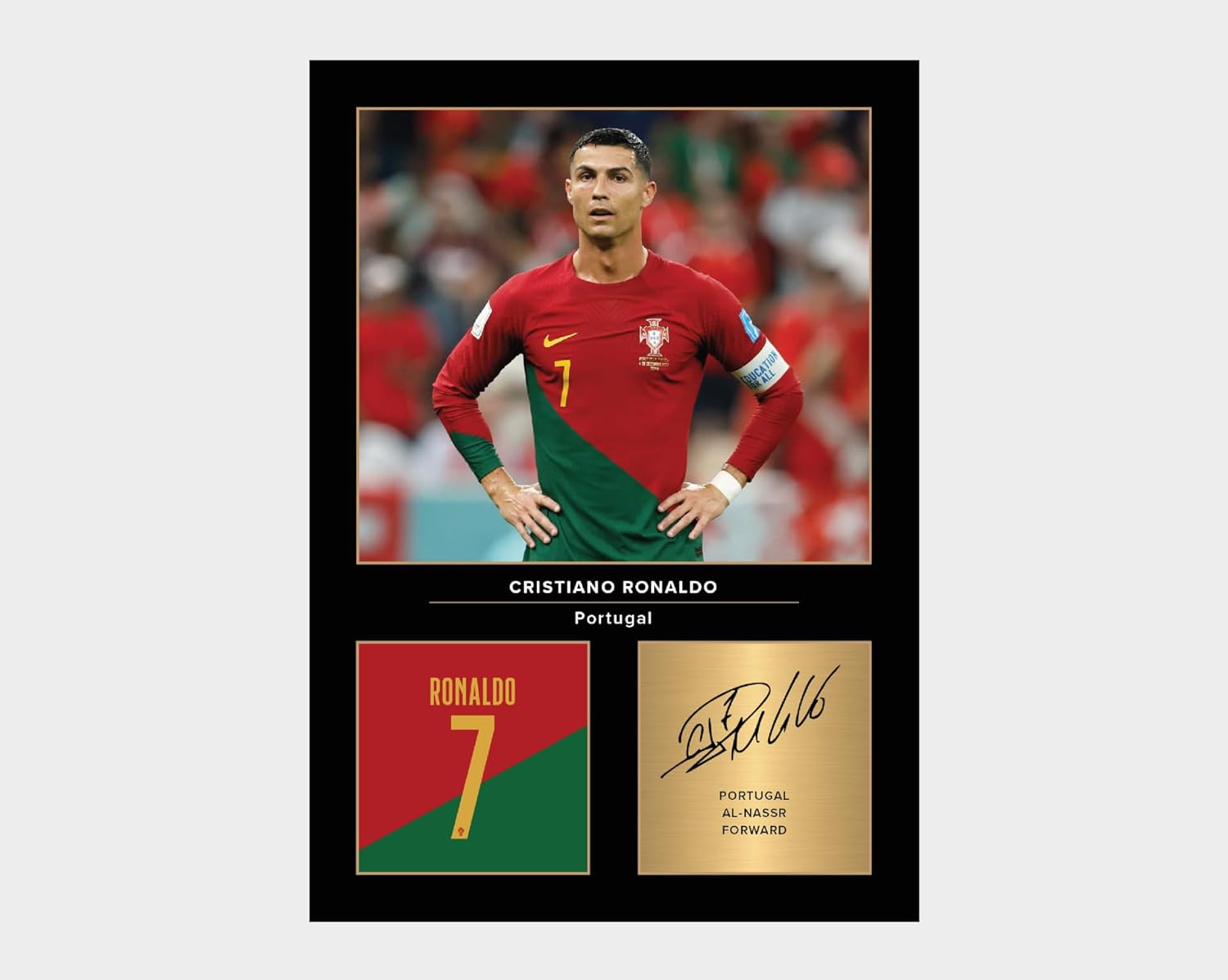 Icons Wall Art Cristiano Ronaldo Portugal National Team Signed A4 ...