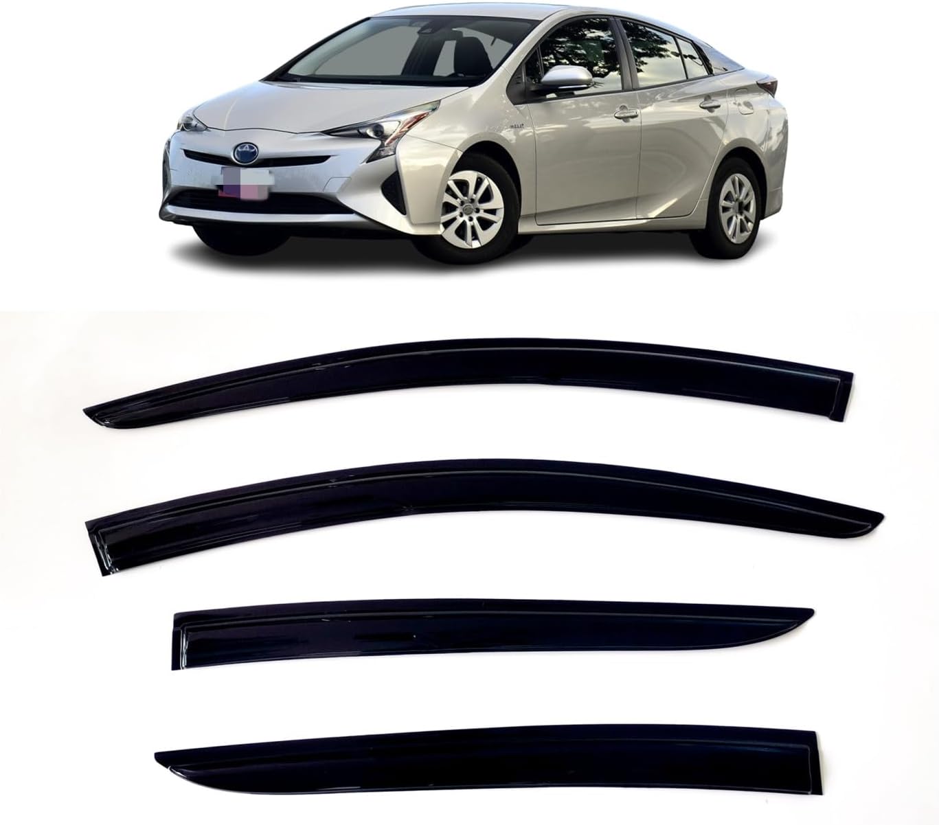 Amazon.com: BGGTYRSD Side Window Visor Sun Deflector Rain Guard Vent ...