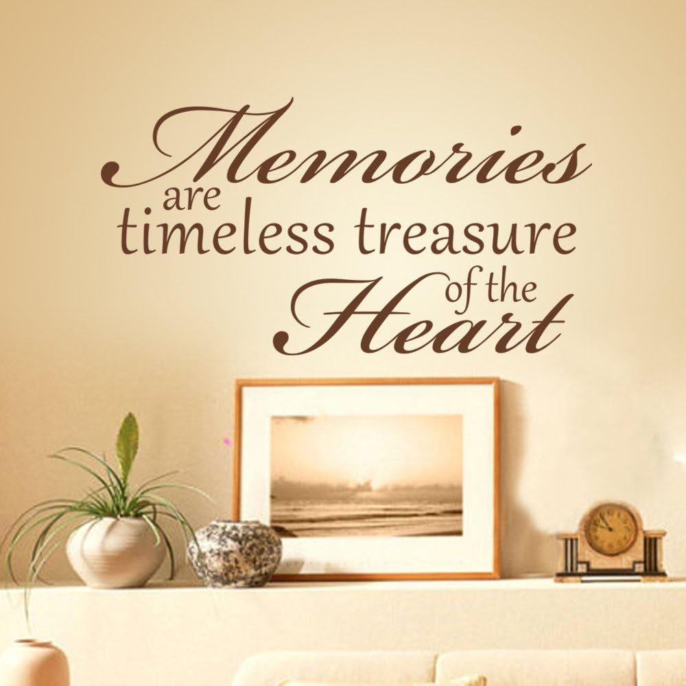 Amazon.com: Memories are Timeless Treasures of The Heart - Wall Sticker ...