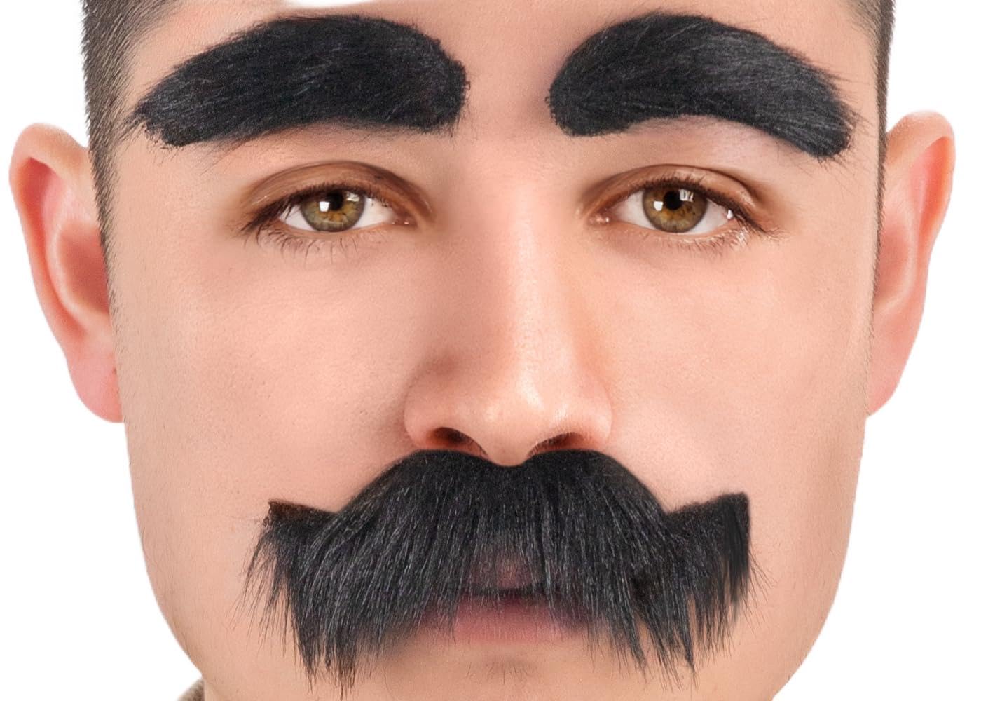 Self-adhesive Mustaches Self Adhesive Fake Mustaches - Realistic Black ...