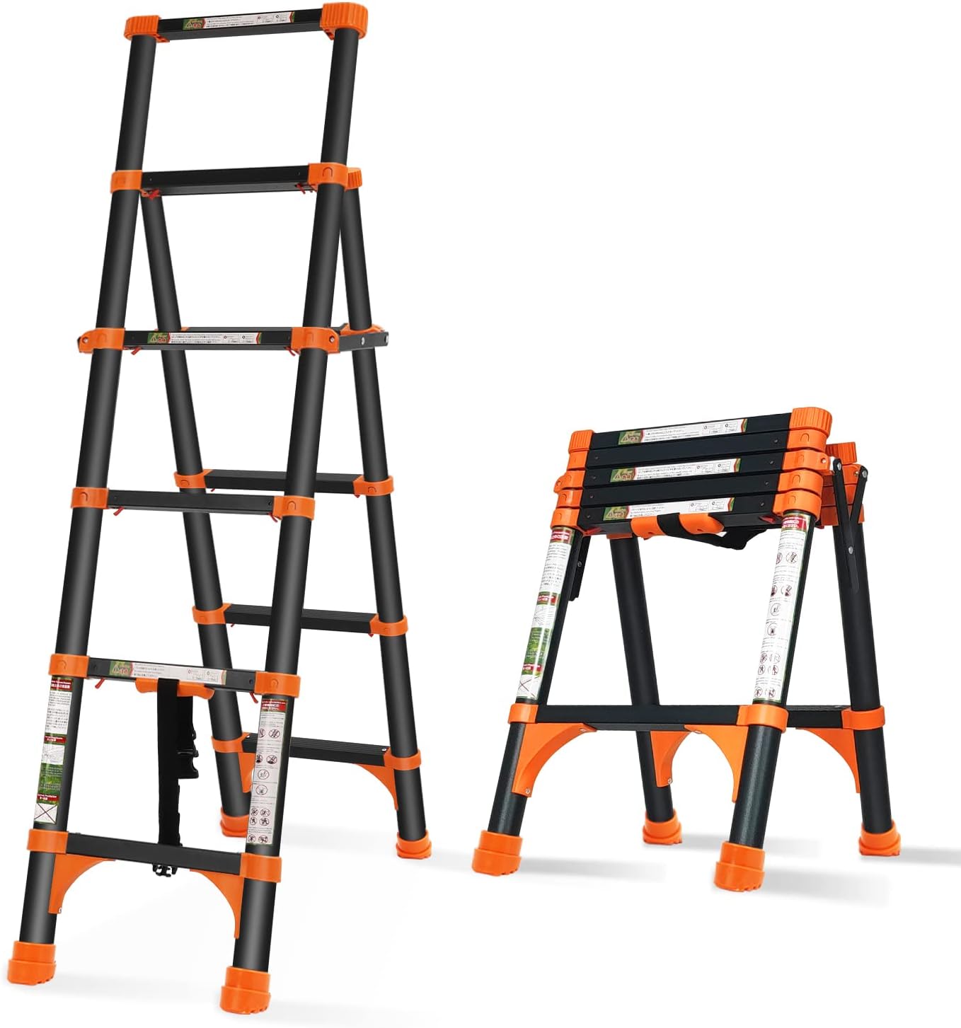 Telesteps 700FLD OSHA Compliant 7 ft Double sided folding step ladder ...