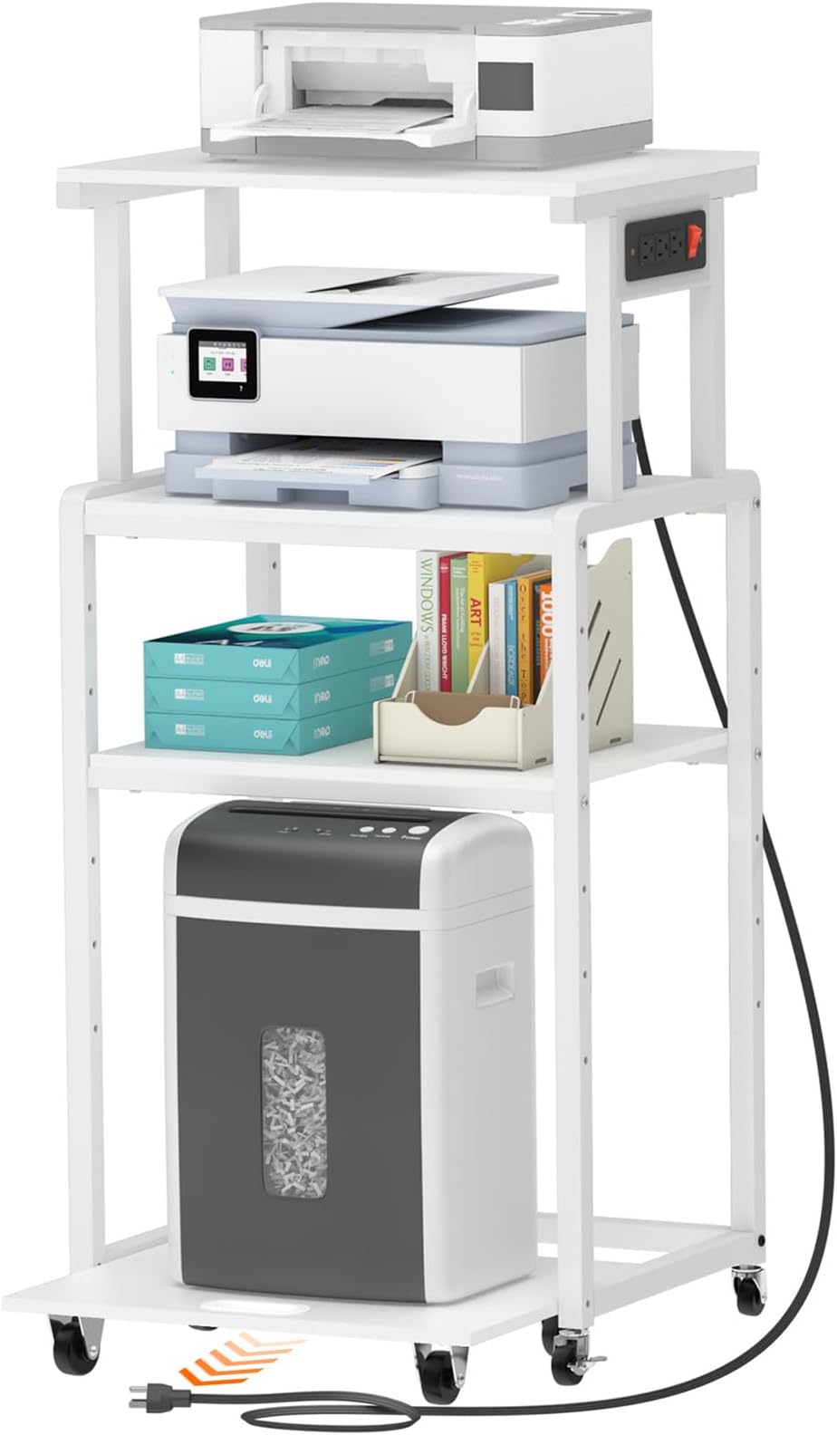 Amazon.com: Lifewit 4 Tier Printer Stand with 3 Power Outlets, Wheels ...