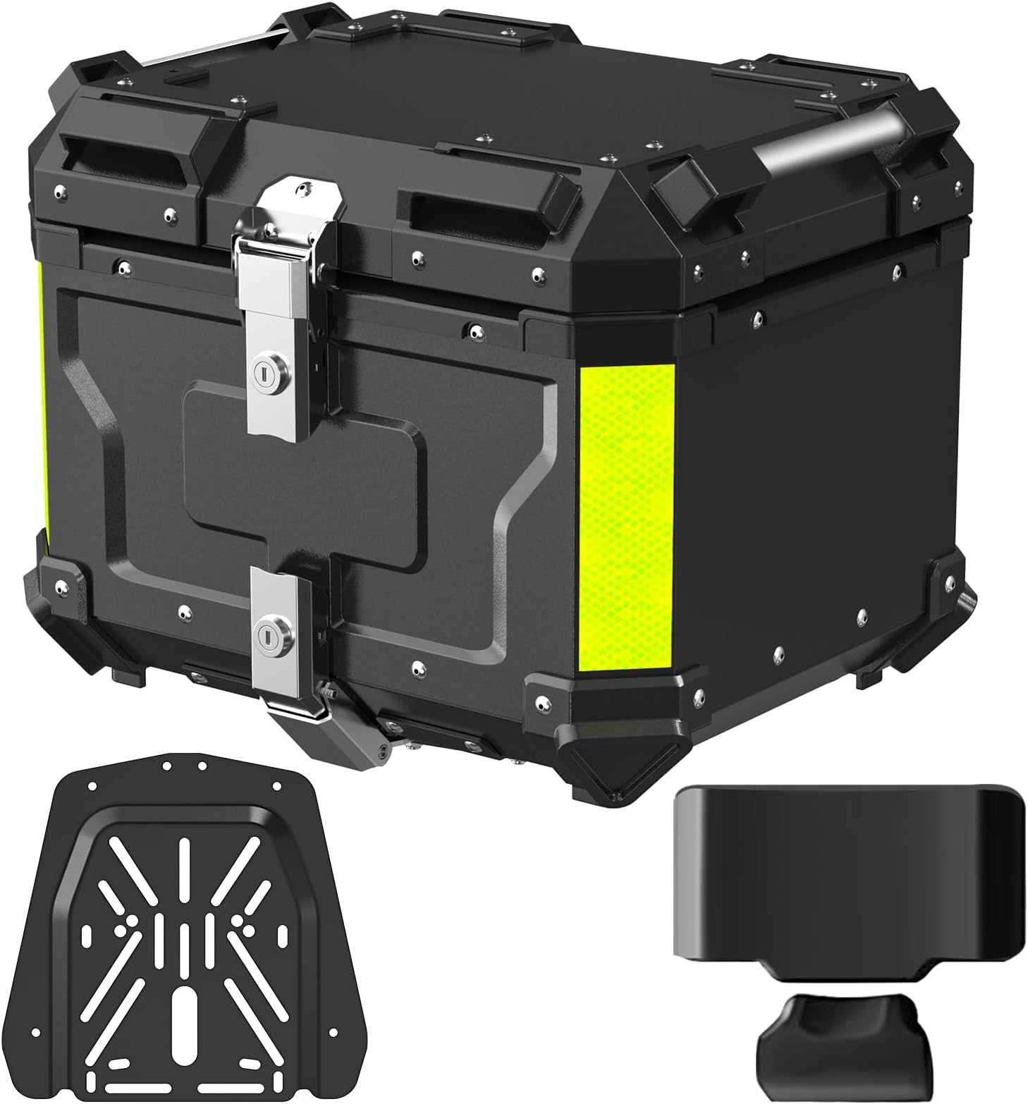 Amazon.com: AKWH Black 45L Motorcycle Top Case, Waterproof Aluminum ...