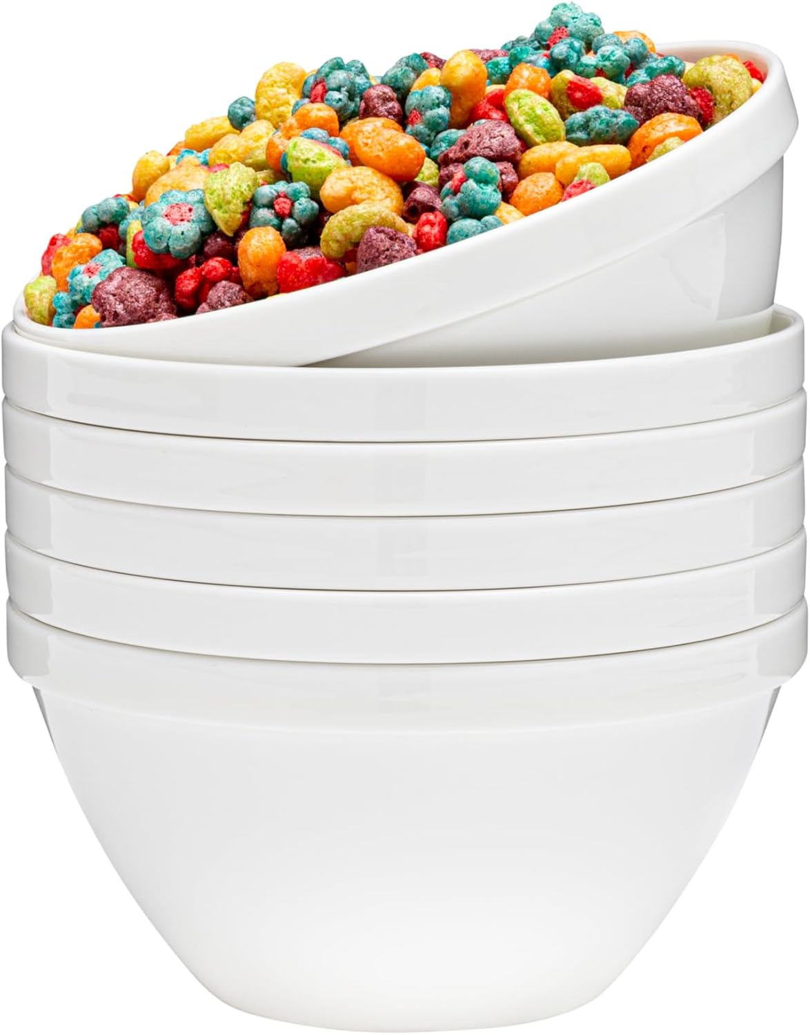 Amazon.com | Vikko Cereal Bowls, Large 24 Ounce Dessert Bowls, White ...