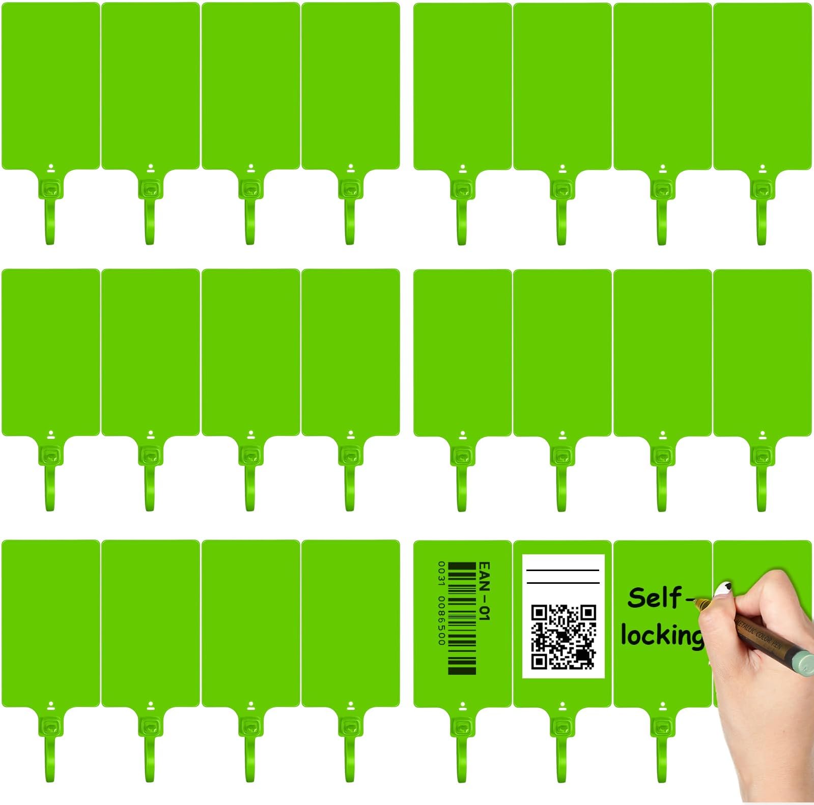 Amazon.com : Youyole 200 Pieces Plastic Tags Waterproof Tags Plastic ...