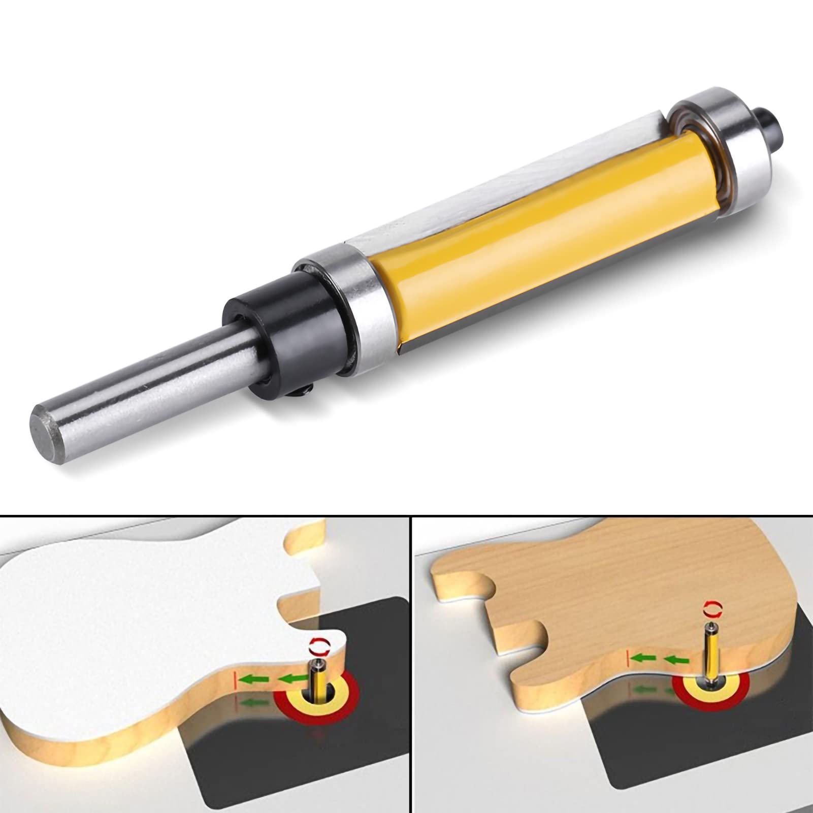 Router 50 509 Trim 2-Piece Flush Trim Router Bit Set - 1/4 Inch Shank ...