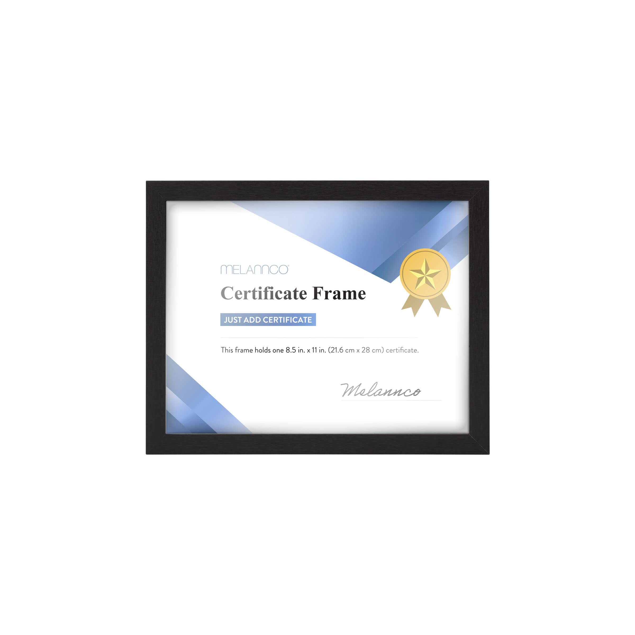 Amazon.com - Melannco 12x9.4 Inch Black Wood Certificate Frame ...