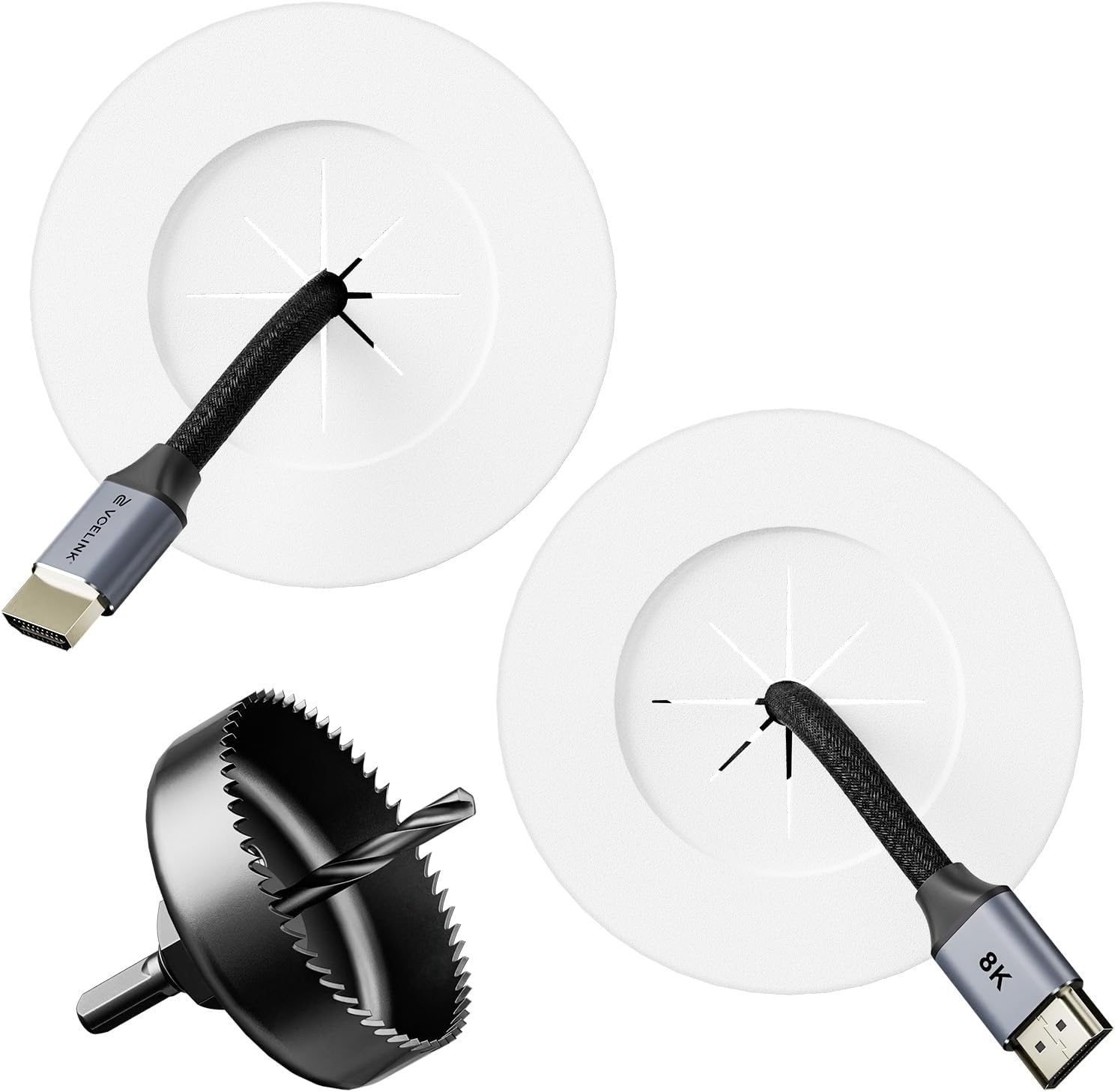 Amazon.com: VCELINK in Wall Cable Management Kit with Hole Saw Drill ...