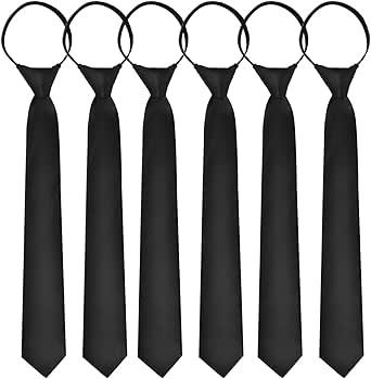 Amazon.com: Aurya Boys Ties 6 Pieces Kids Neckties Adjustable Solid ...