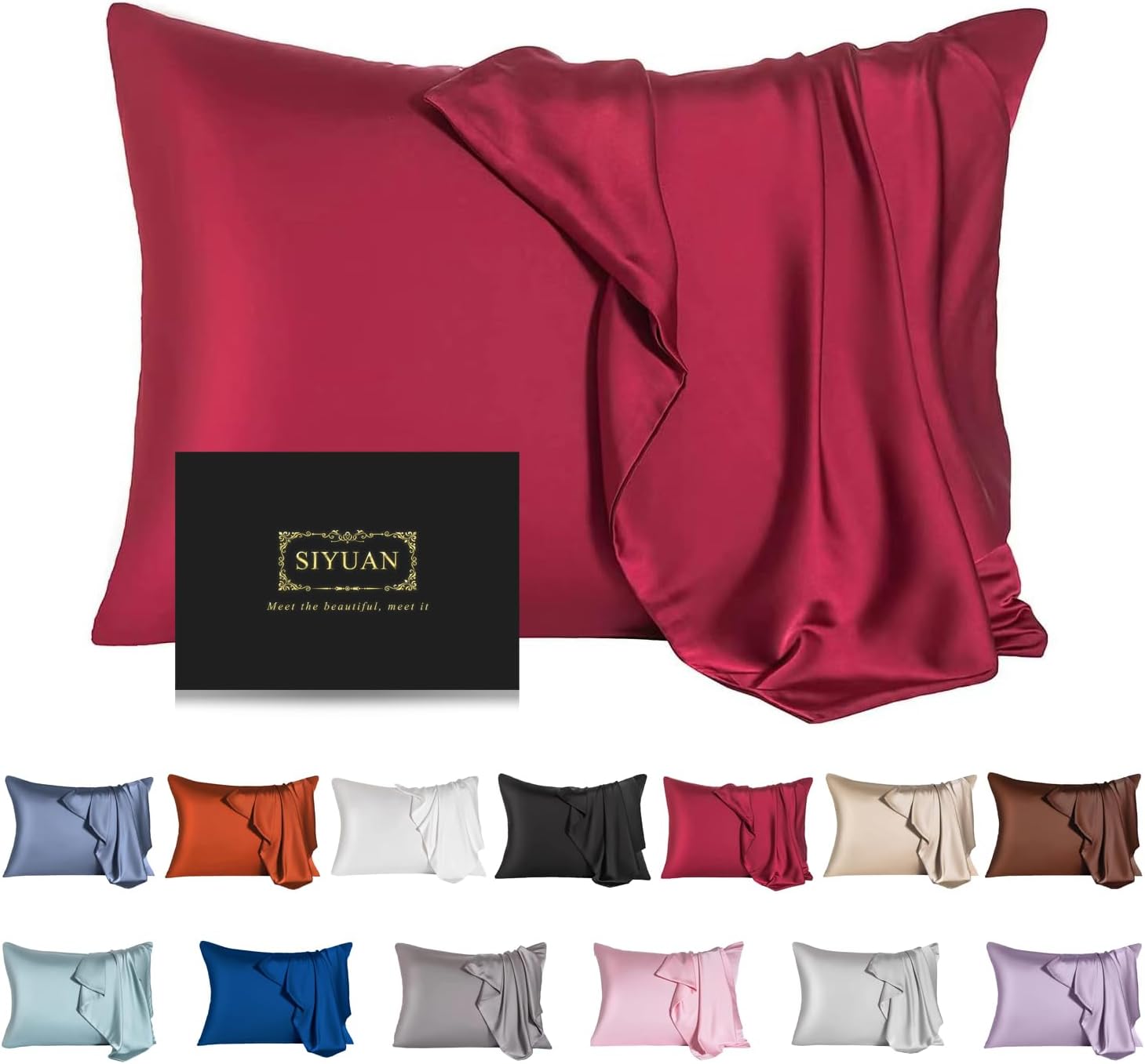 Amazon.com: Silk Pillowcase for Hair and Skin Mulberry Silk Pillowcase ...