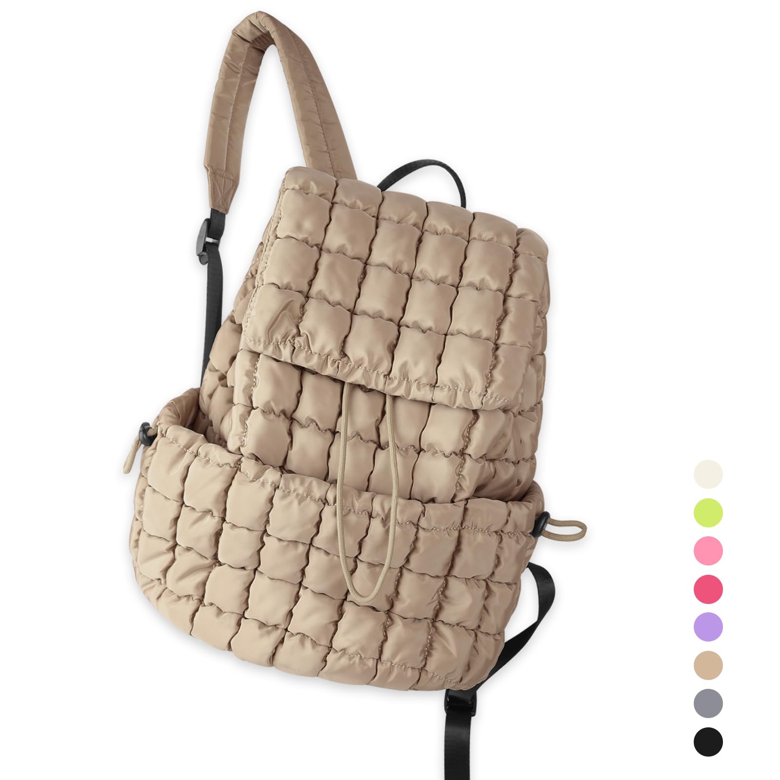 Amazon.com: izuzta Quilted Puffer Backpack for Women, Lightweight Soft ...