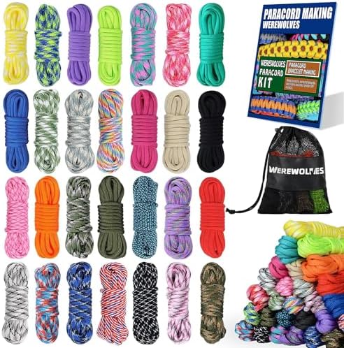 Amazon.com : WEREWOLVES 28 Colors Paracord 550 Combo Crafting Kits with ...