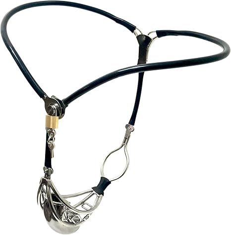 Amazon.com: LESOYA Male Stainless Steel Adjustbale Silicone Chastity ...