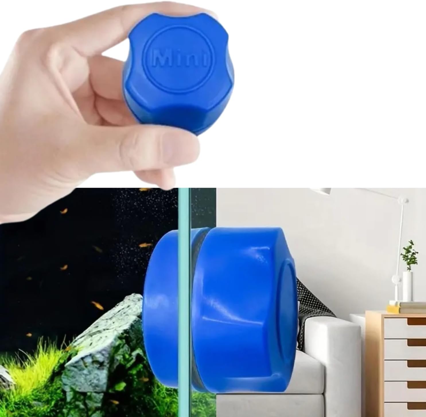 VAYINATO® Mini Magnetic Aquarium Fish Tank Algae Glass Cleaner Scrubber ...