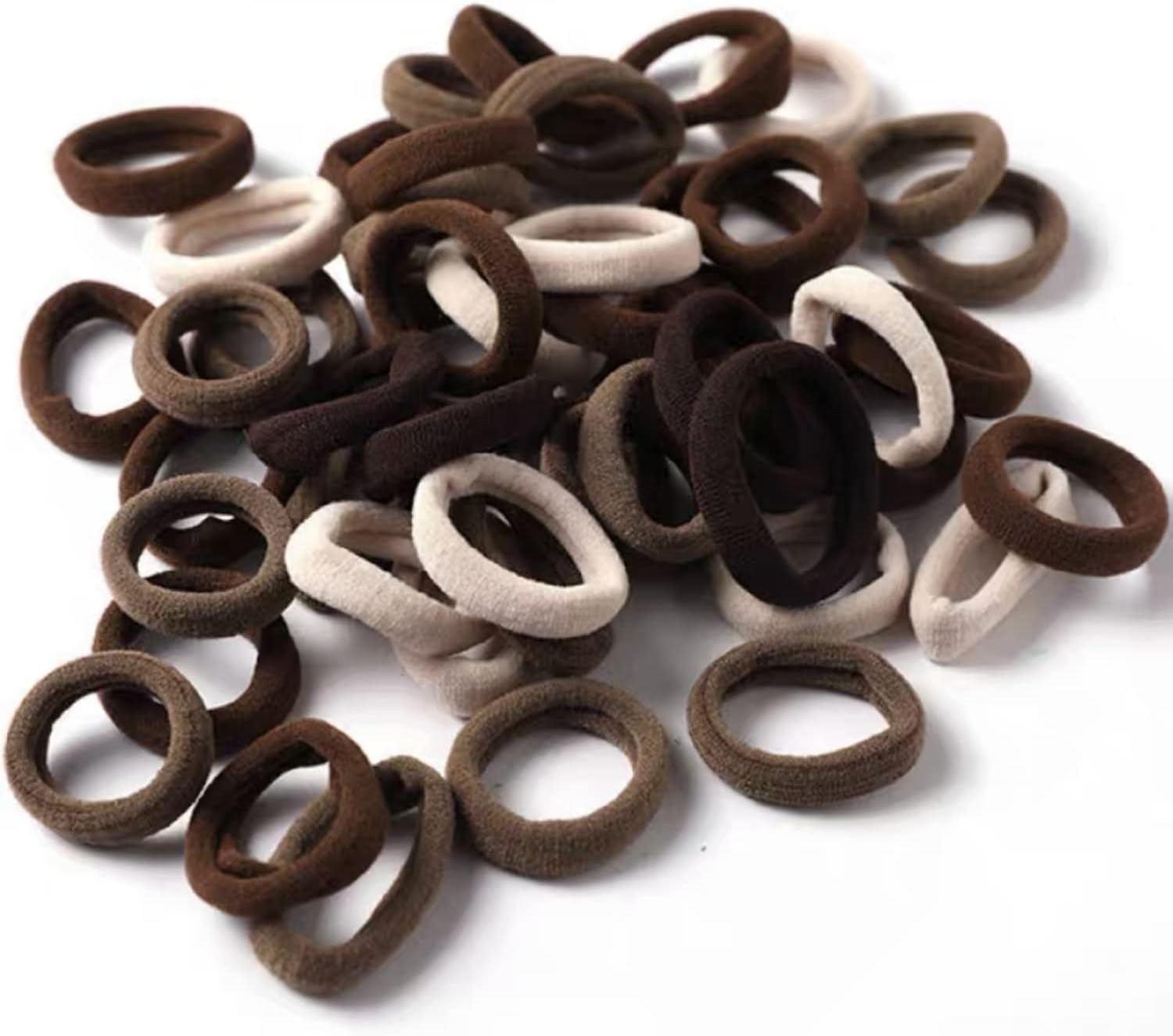 Amazon.com : GUOXI Baby Brown Hair Ties Cotton Seamless Toddler Hair Ties For Girls and kid ...