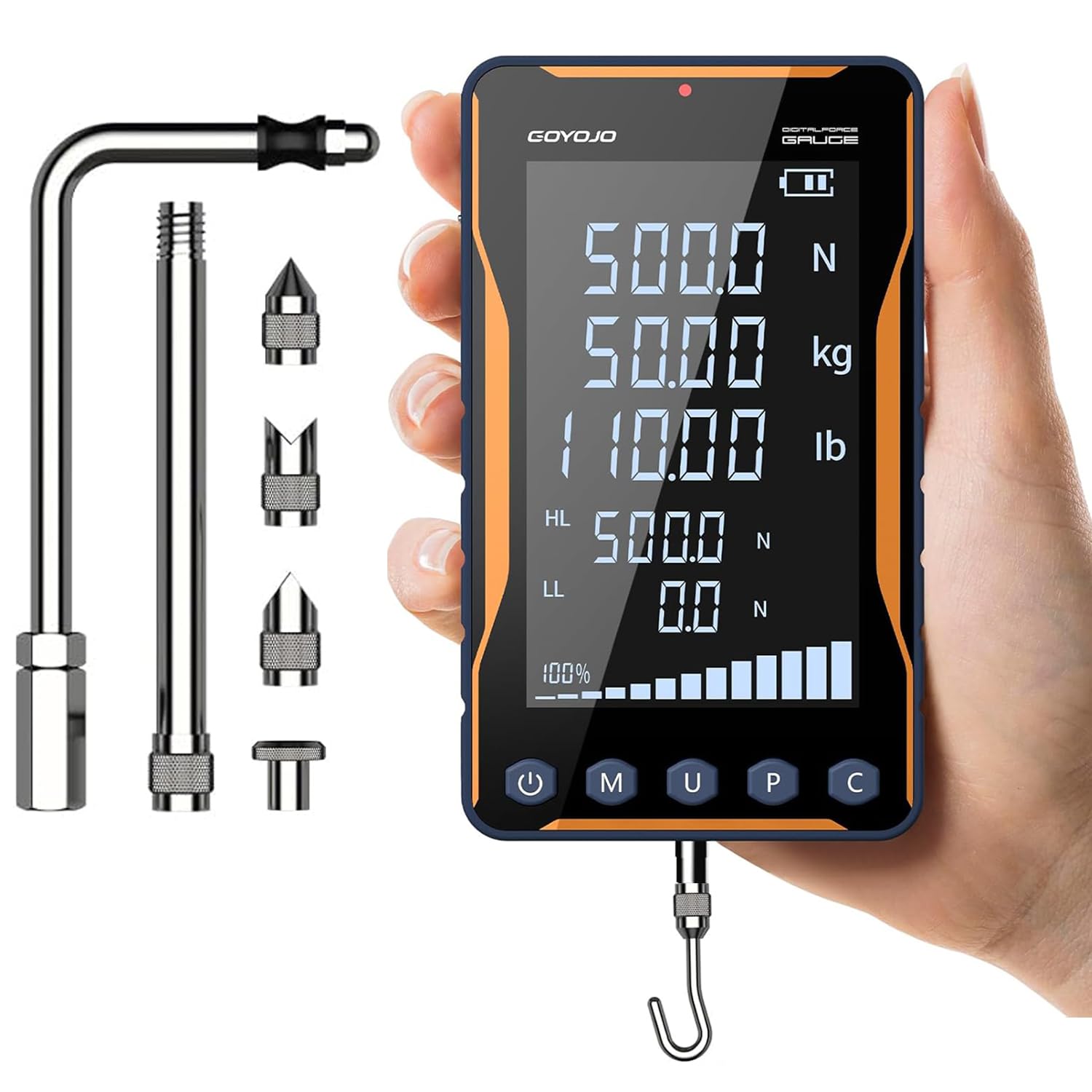 Snapklik.com : GOYOJO Digital Force Gauge 500N&110LB