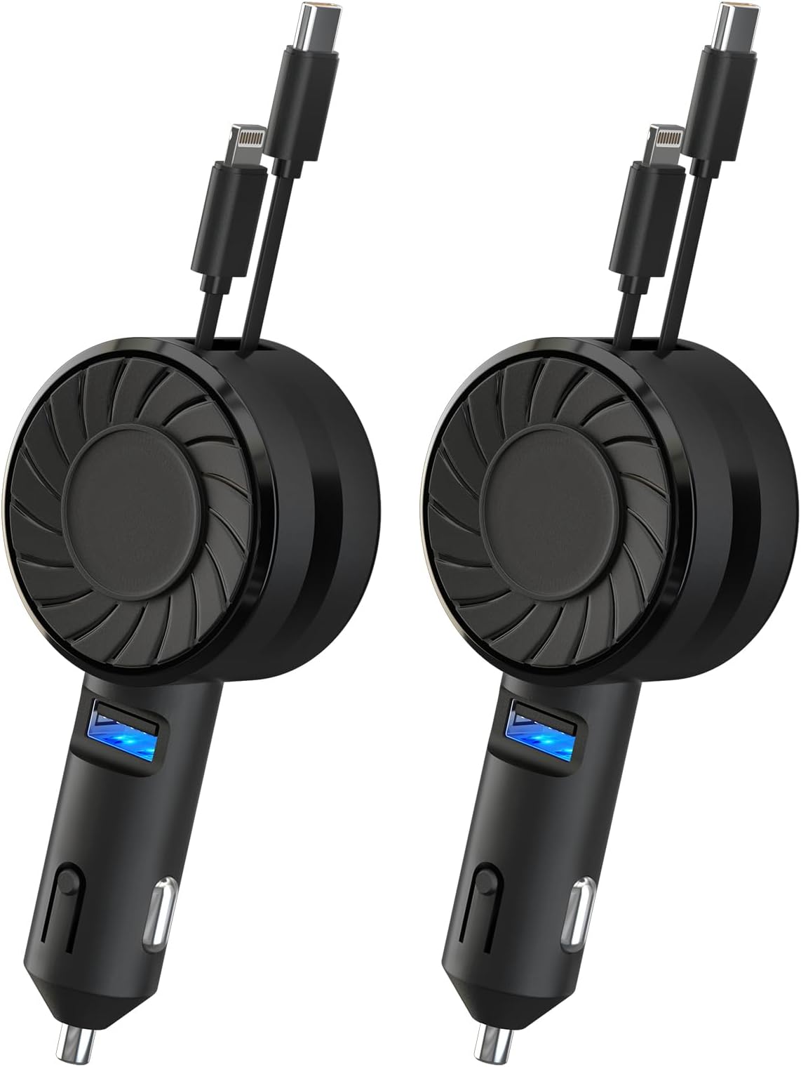 Amazon.com: SEANCHEER Retractable Car Charger for iPhone and Android ...