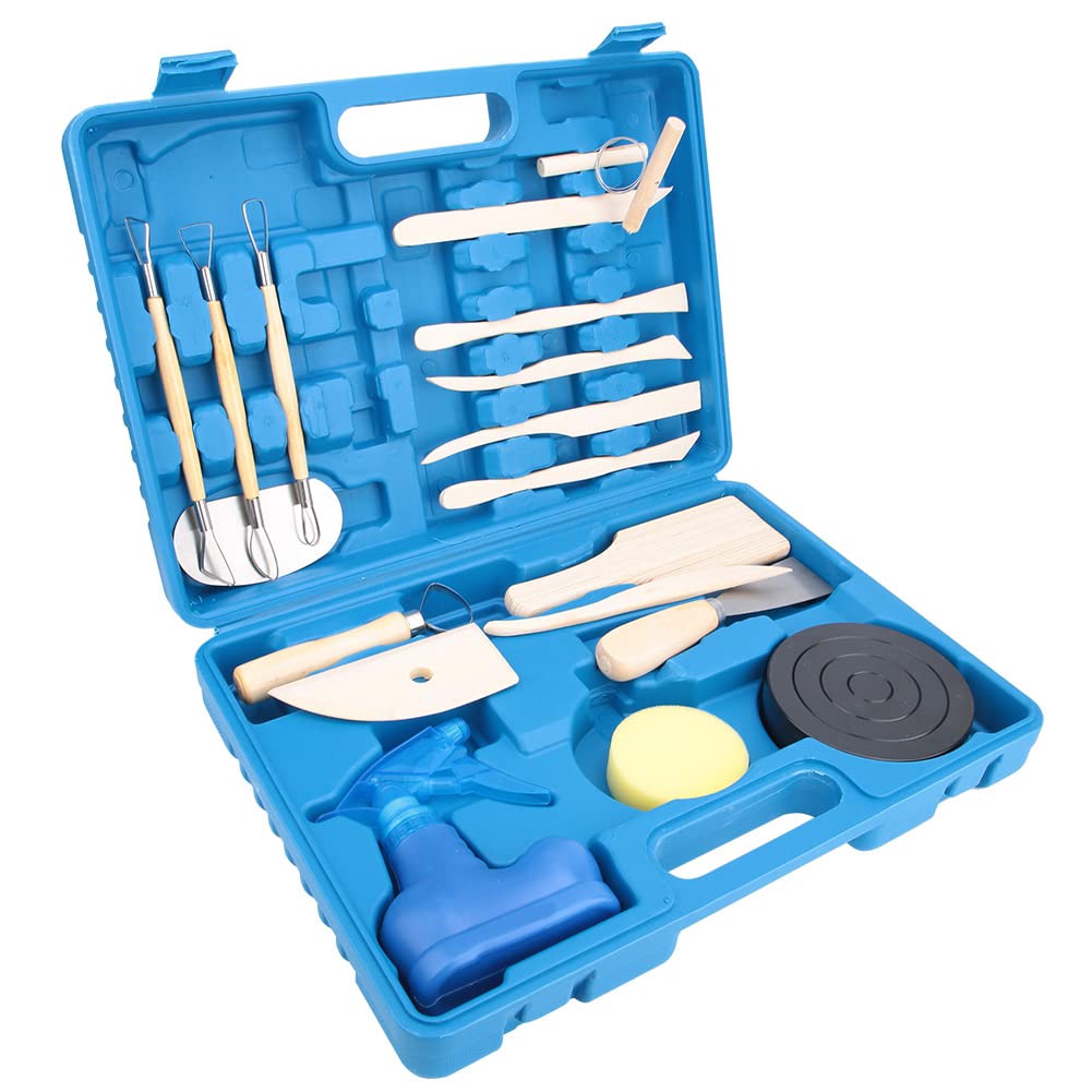 NEE Clay Tools, Double Ended Wooden Handle Cutting Wire Clay Sculpting ...