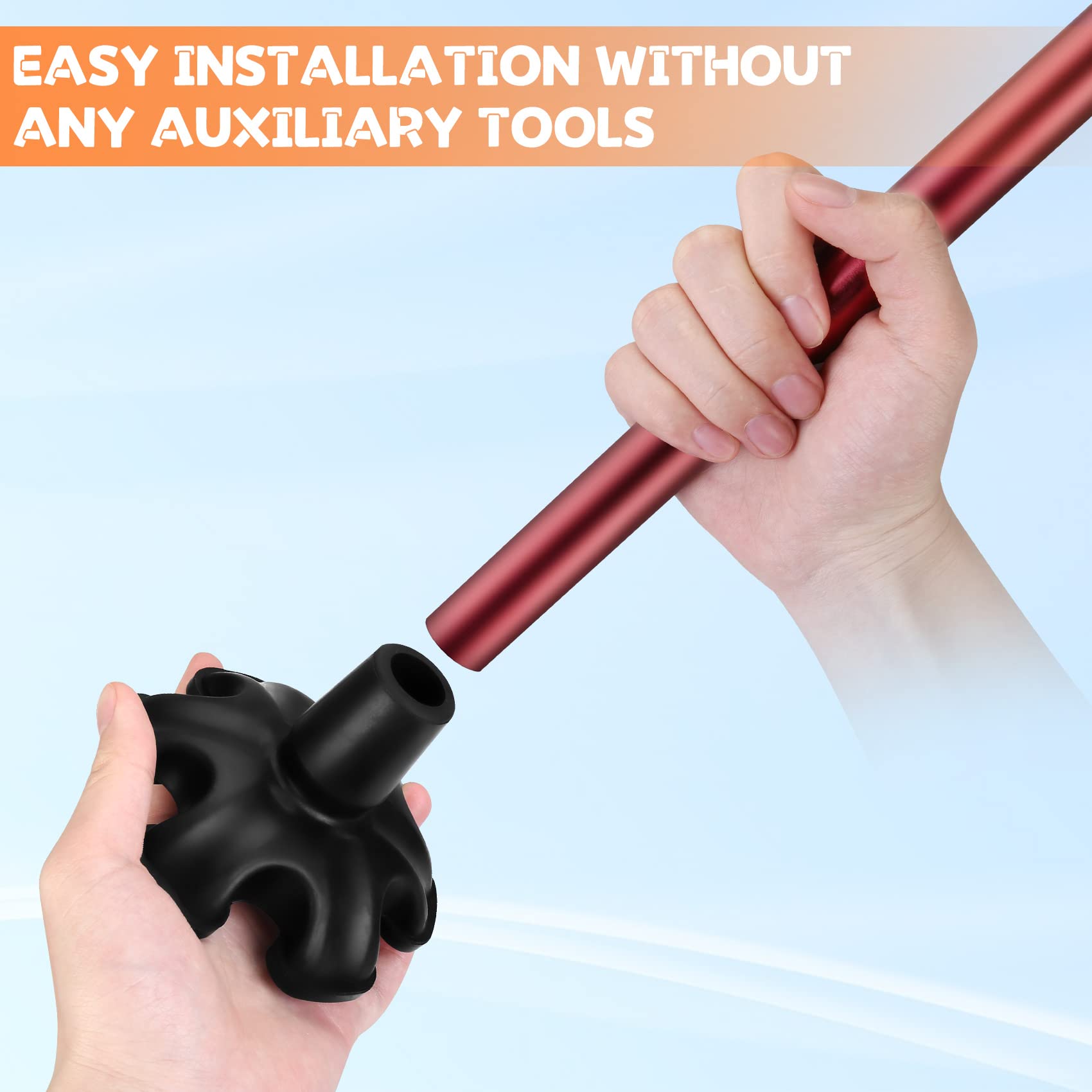 Snapklik.com : Beyoung 2 Pack Cane Tips 3/4 Inch Replacement 6 Support ...