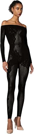 Amazon.com: Wolford Lace Tattoo Jumpsuit For Women Seamless Long-Sleeve ...