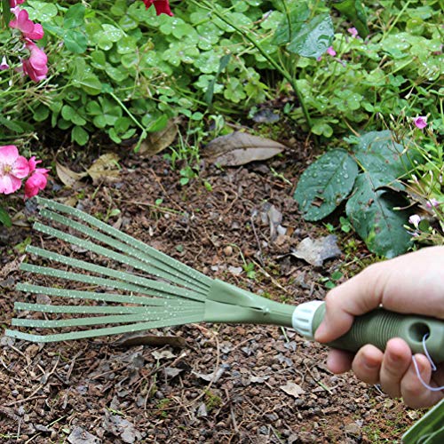 Kikier Nine-tooth Grass Rake, Garden Leaf Rakemetal Garden Tool Soil ...