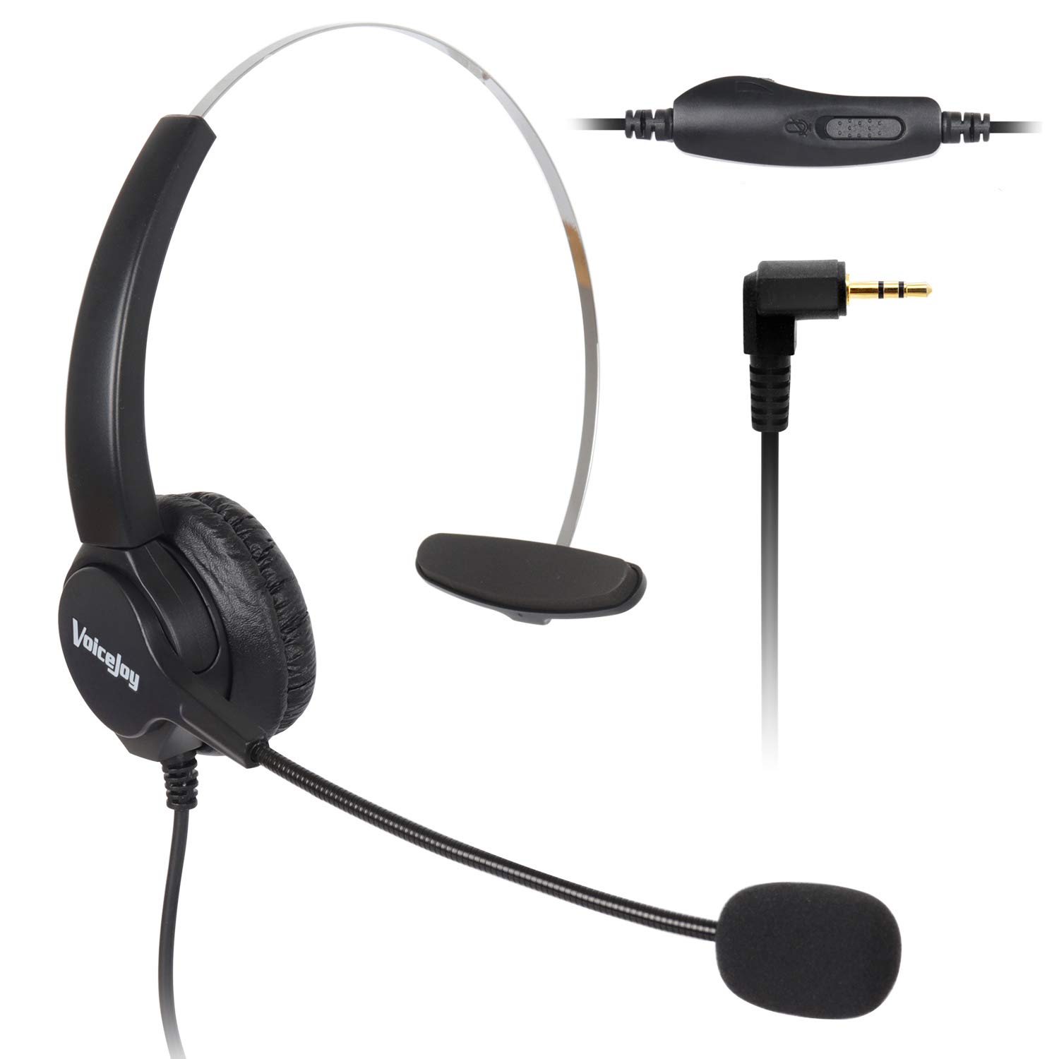 Amazon.com: Telephone Headset with Microphone Wired Phone Headset for ...