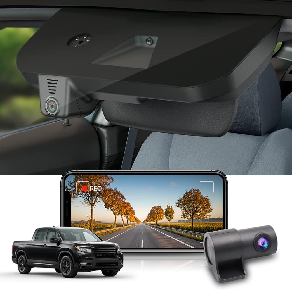 Amazon.com: Fitcamx Front 4K+Rear 1080P Dash Cam for 2017-2025 Honda ...