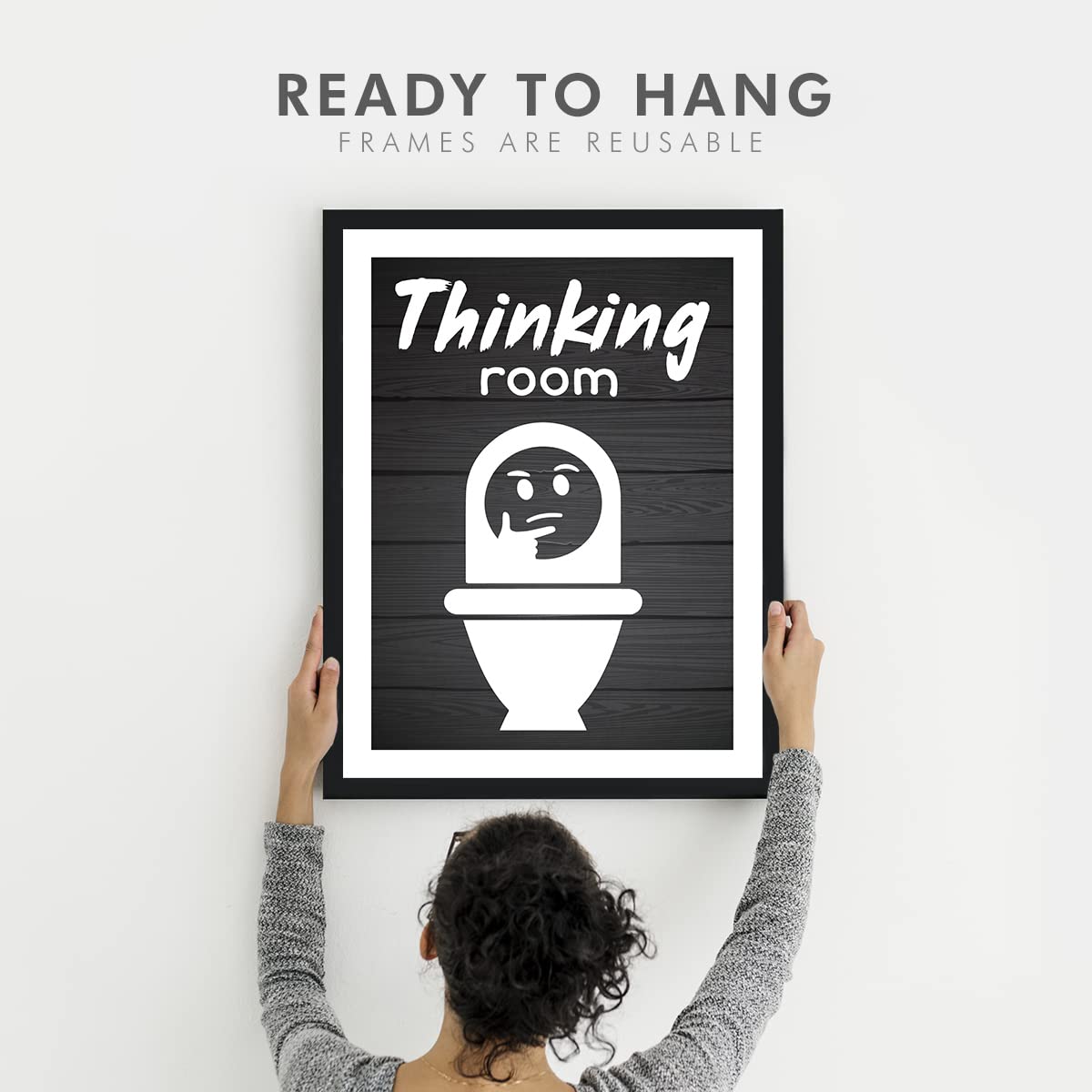 Buy Chaka Chaundh - bathroom poster - bathroom posters with frame ...