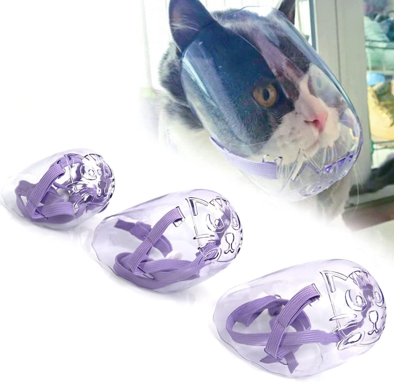 Amazon.com : Cat Muzzles - Breathable Mesh Muzzles Prevent Cats from ...