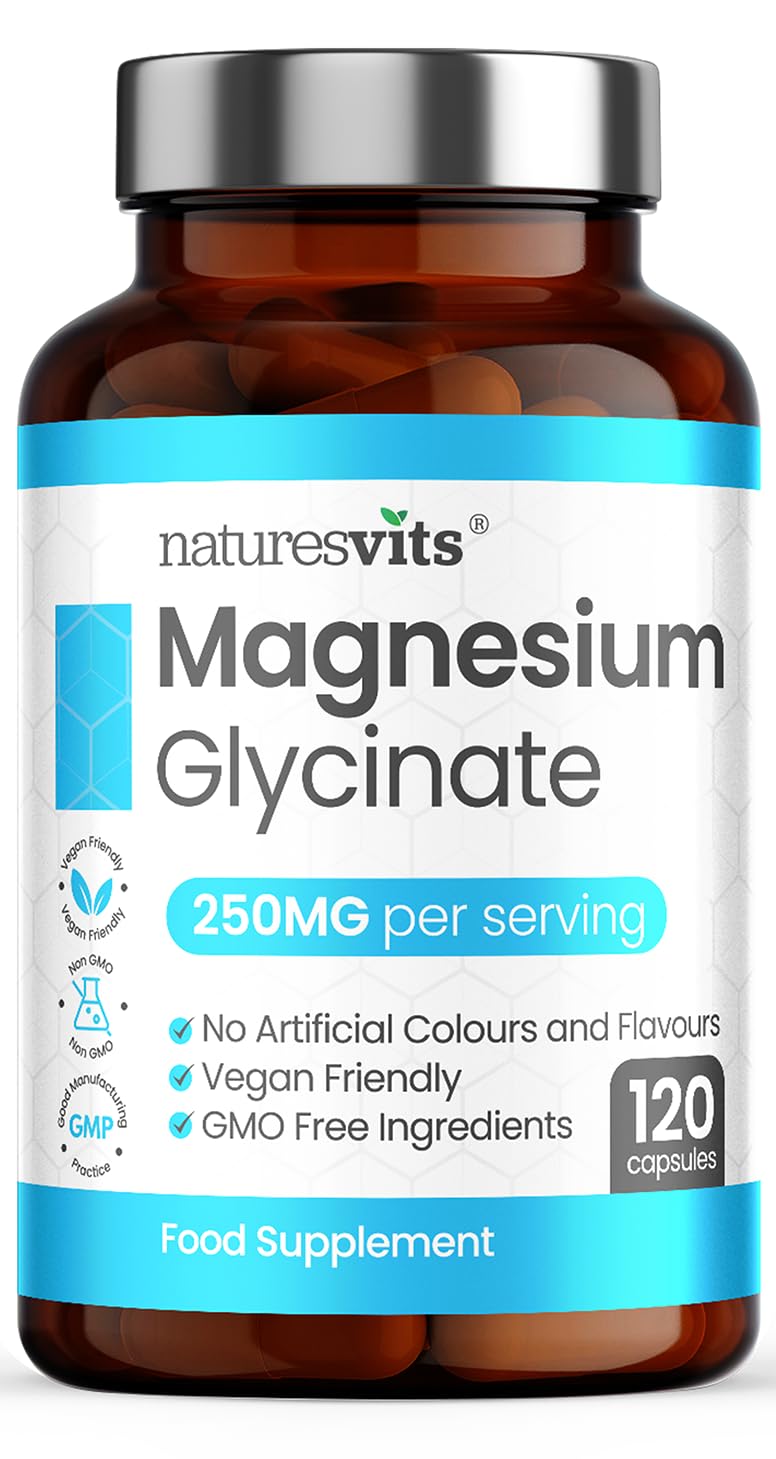 Magnesium Glycinate Capsules, 250 mg - Bisglycinate Natural Night Time ...