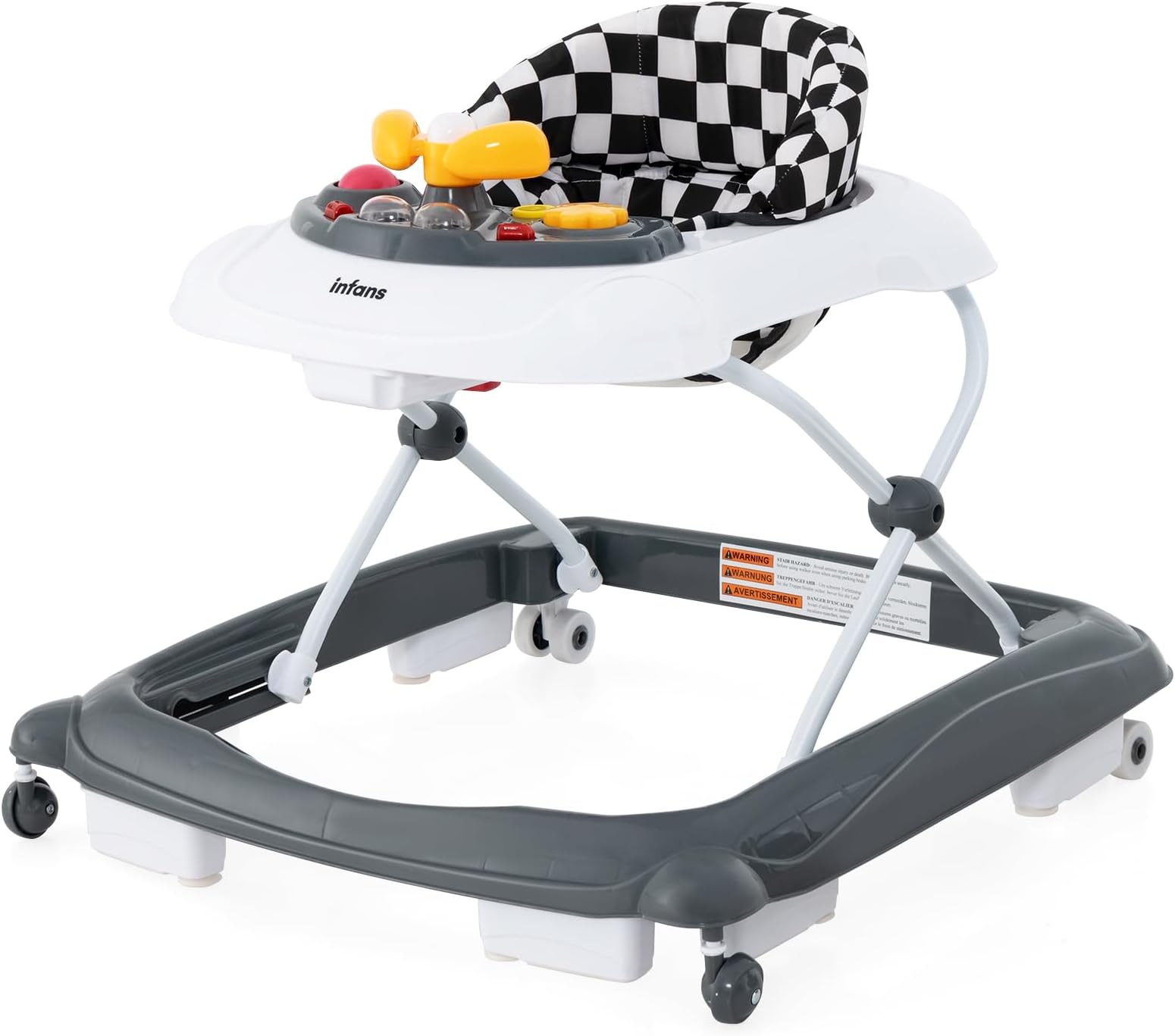 Amazon.com : INFANS Baby Walker, 5 in 1 Behind Walker Learning Seated ...