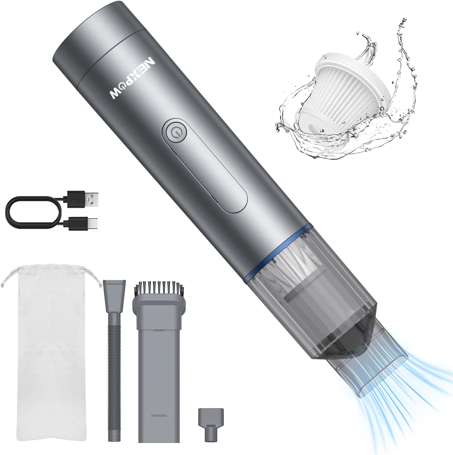 Amazon.com: NEXPOW Car Vacuum, Portable 7000PA Handheld Vacuum Cleaner ...