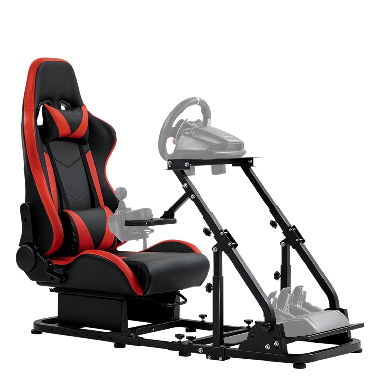 Adjustable Racing Simulator Frame with Redseat Racing Wheel Stand ...