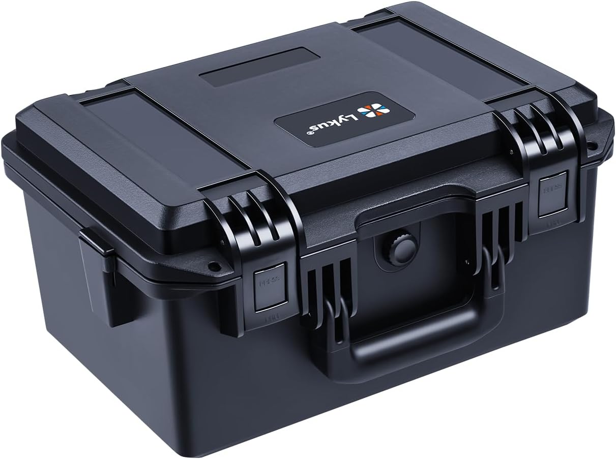 Lykus HC-3320 Waterproof Hard Case with Customizable Foam Insert ...