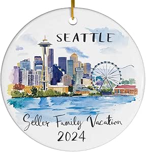 Amazon.com: Custom Seattle Ornament - Personalized Seattle Christmas ...