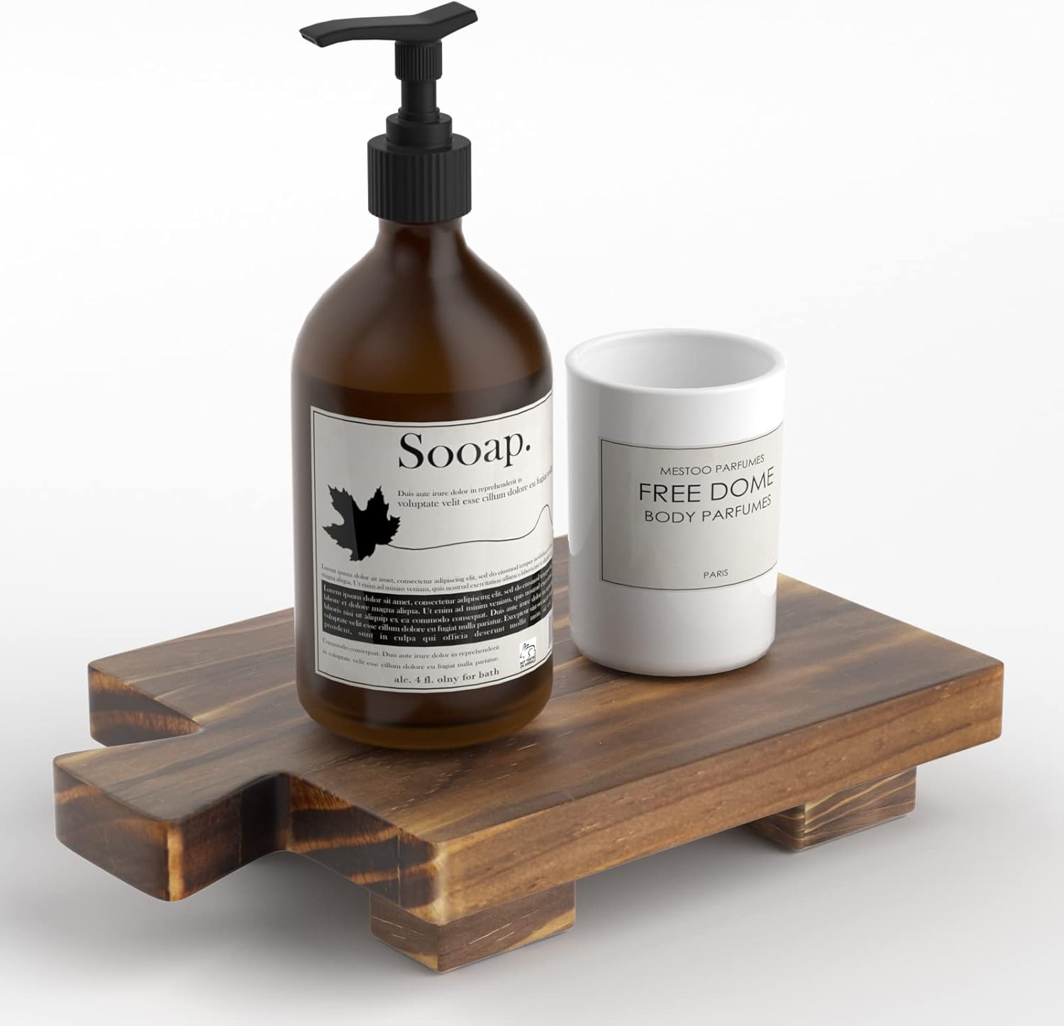 Amazon.com: COKOKERT Wood Pedestal Soap Stand, Wood Riser Soap Tray for ...