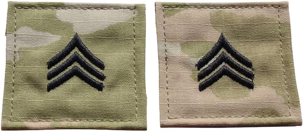 Amazon.com: Army Rank SGT Sergeant OCP Patch 2x2 Hook & Loop - Pair ...