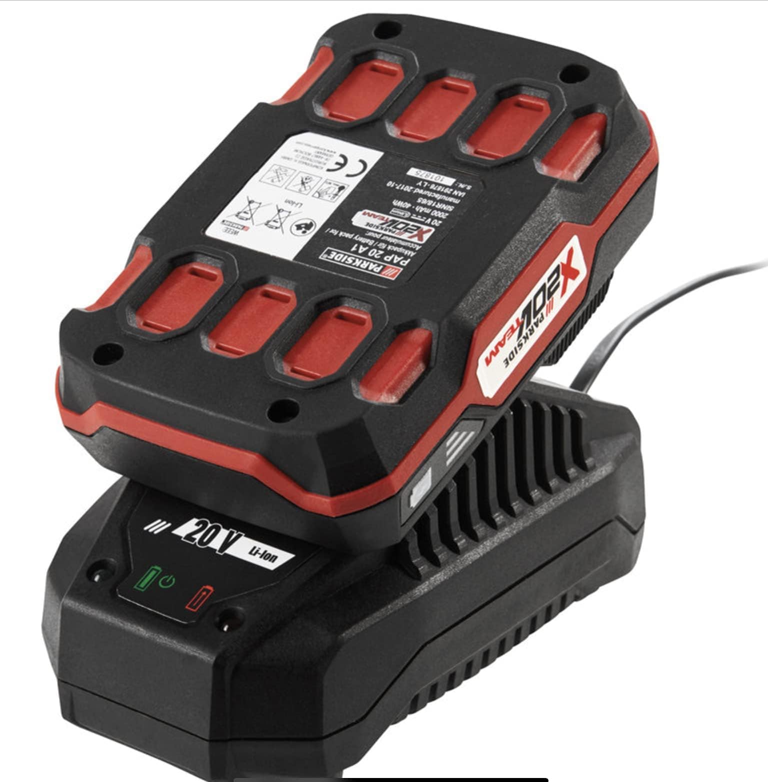 Parkside Battery 2Ah 20V + Charger Compatible with All Devices X 20V ...