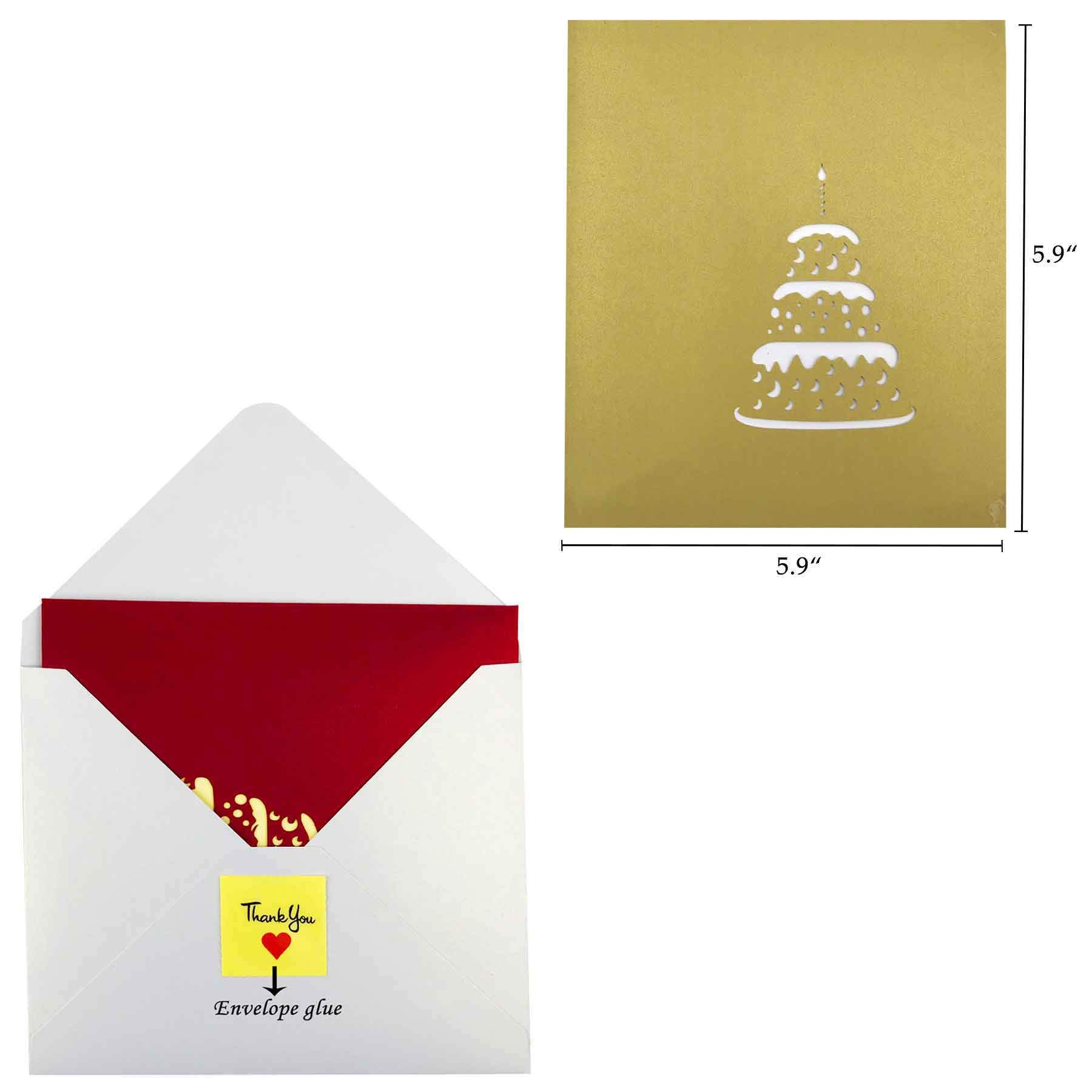 Buy 3D Pop Up Birthday Cards,LED Coloured Lights Birthday Cake Music ...