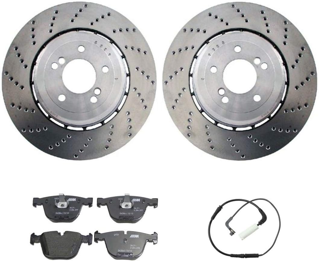 Amazon.com: Genuine Rear Brake Kit Disc Rotors Pads & Sensor For BMW ...