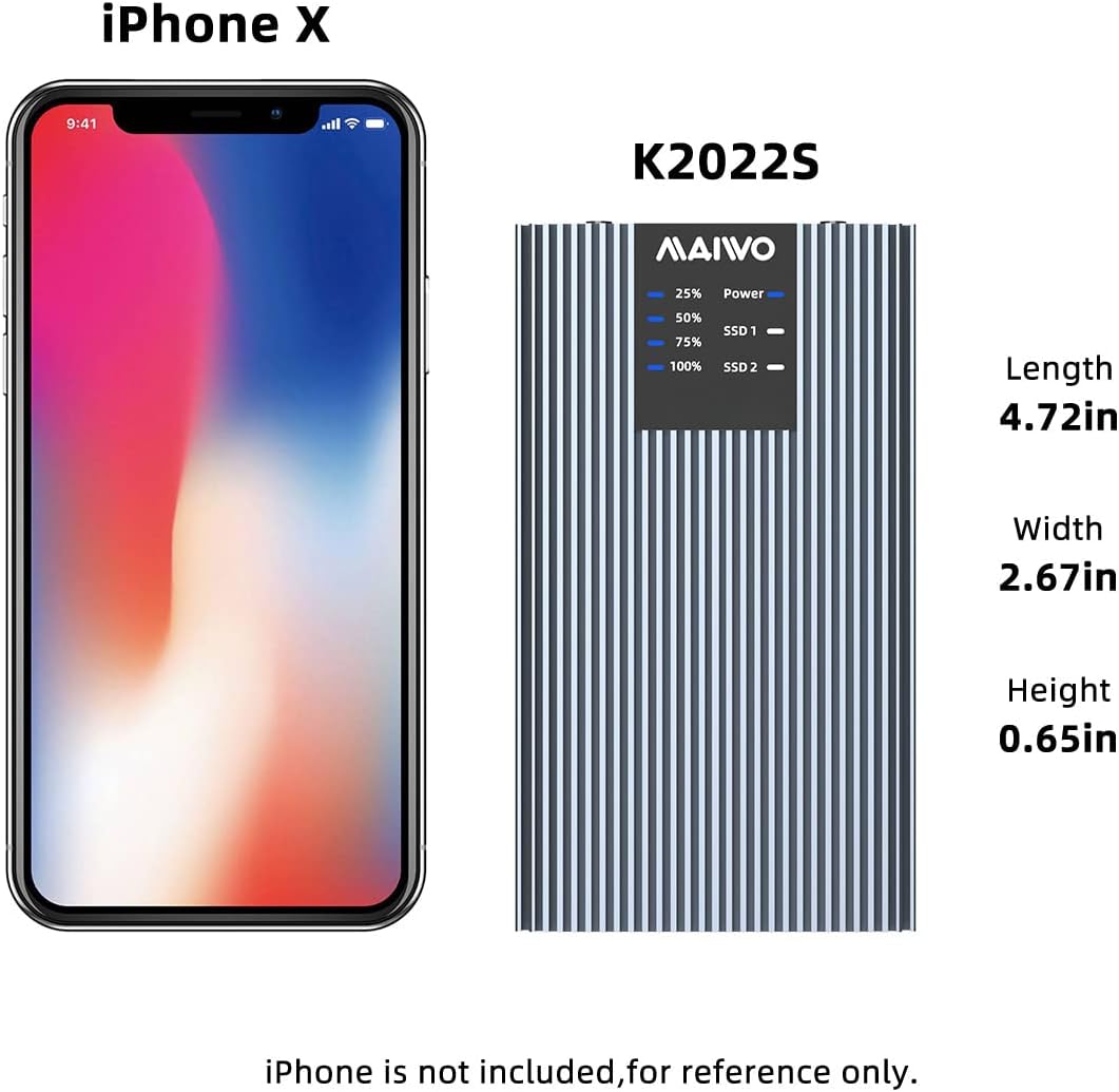 MAIWO K2022S SATA M.2 SSD Duplicator Enclosure User Manual