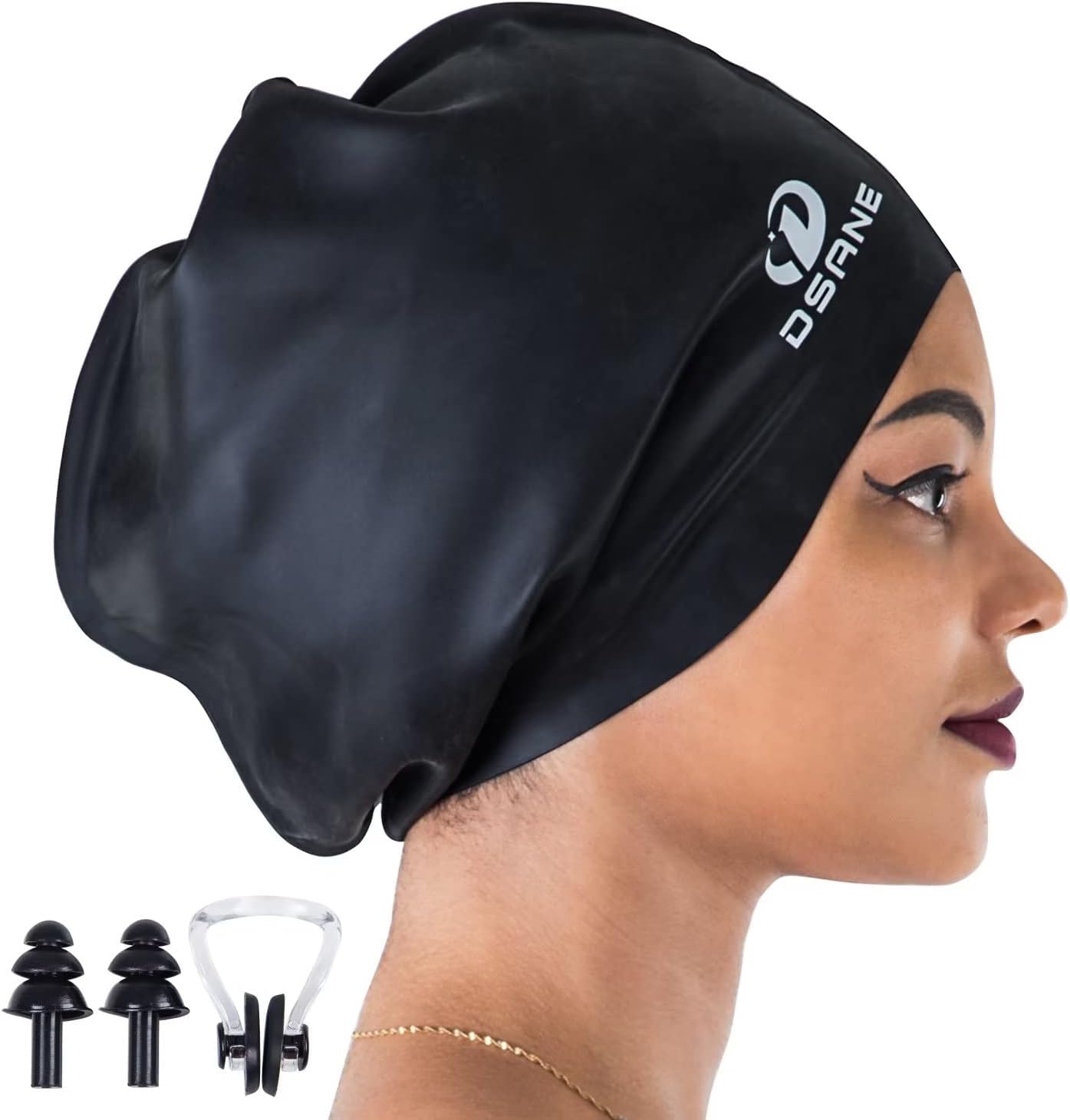 Dsane Extra Large Swimming Cap for Women and Men,Special Design Swim ...