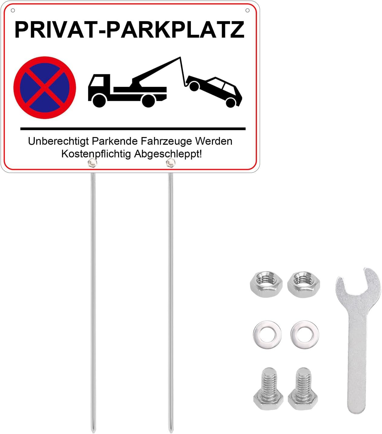 Privatparkplatz Schild Parken Verboten (30x20 cm Kunststoff ...