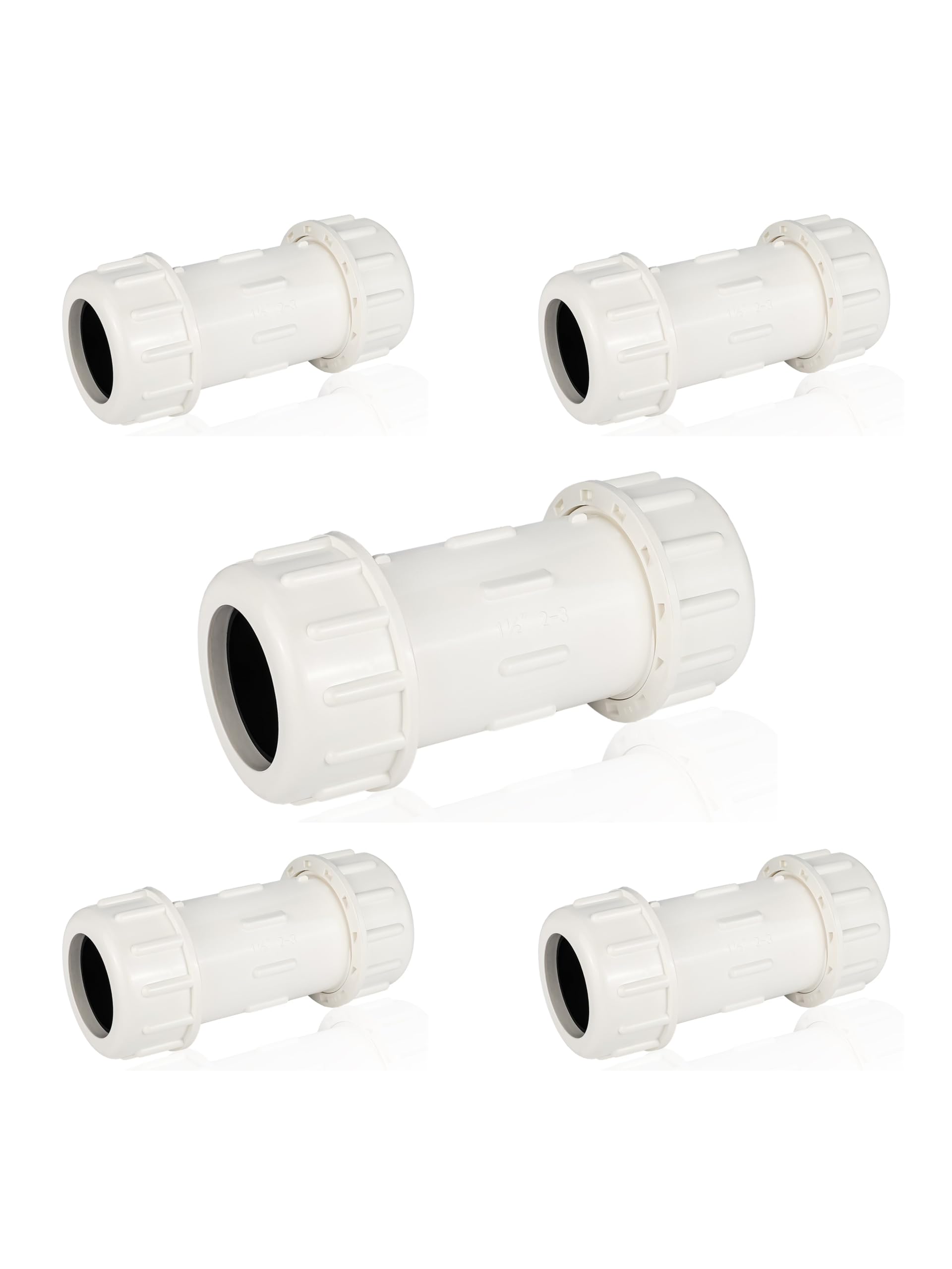 Amazon.com: 5-Pack EFIELD 3/4-Inch PVC Compression Couplings, Schedule ...