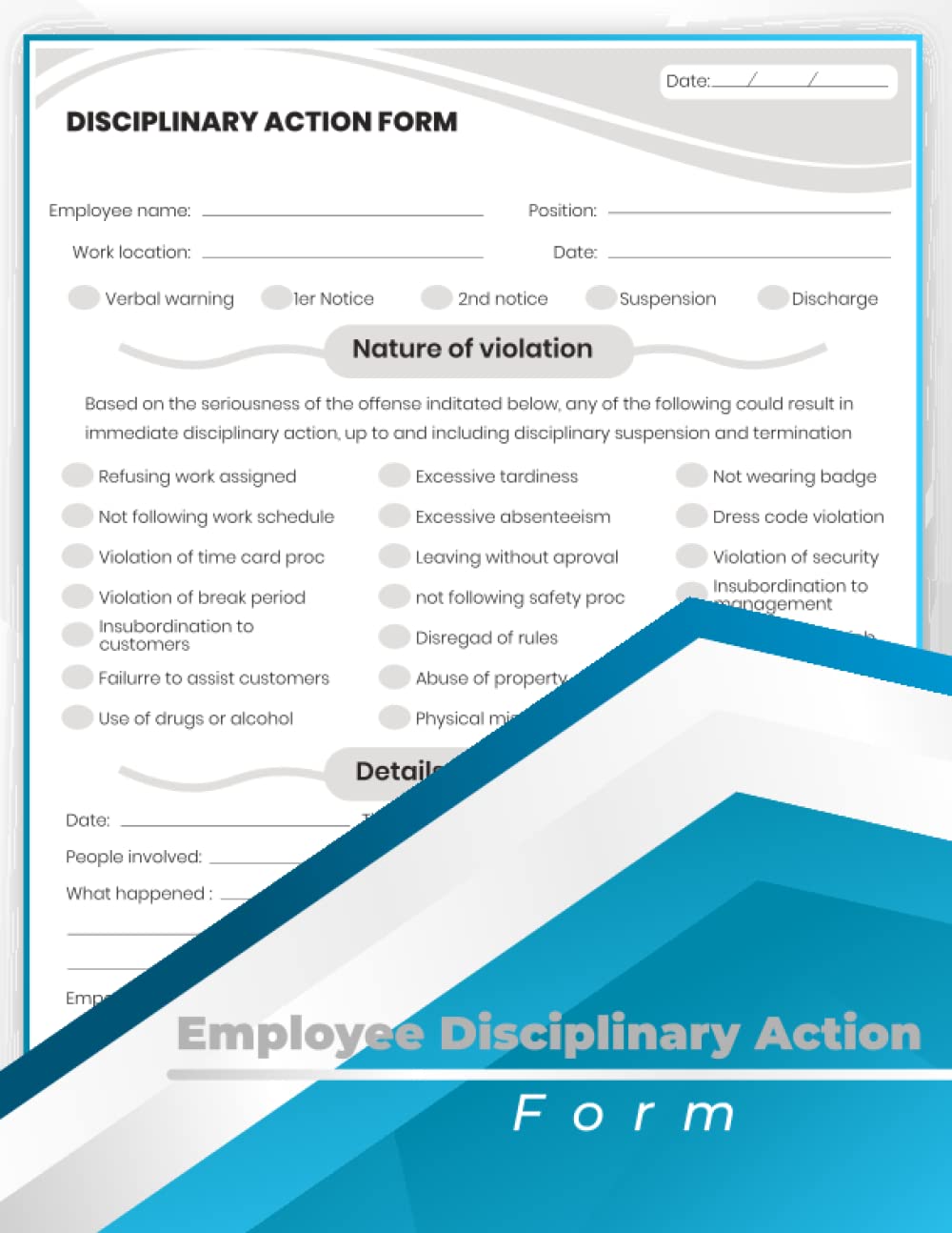 Buy Employee Disciplinary Action Forms: (+130 forms) , Business Owner ...