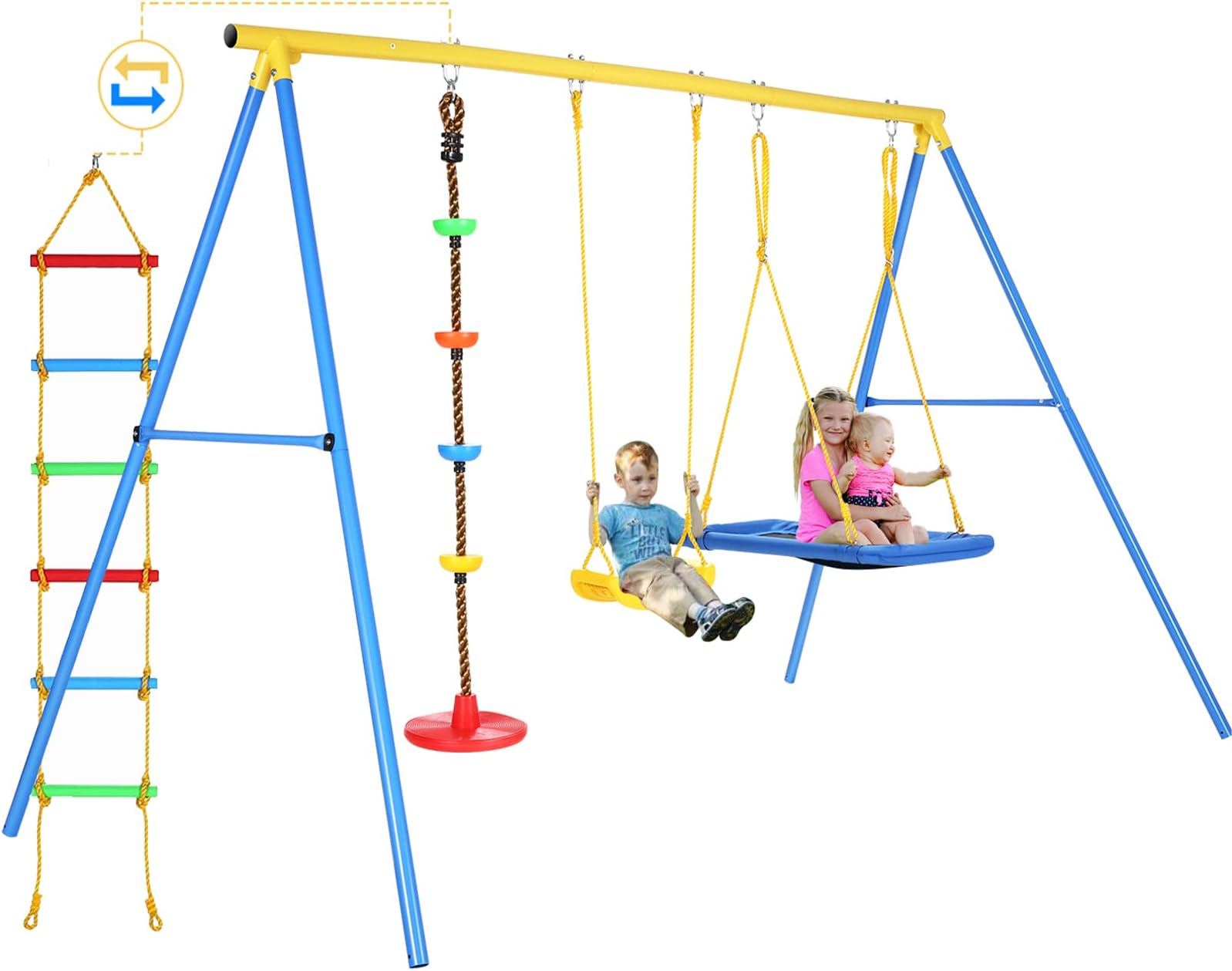 Amazon.com: Playground Sets for Backyards, 440lbs-2 in 1 Heavy Duty ...