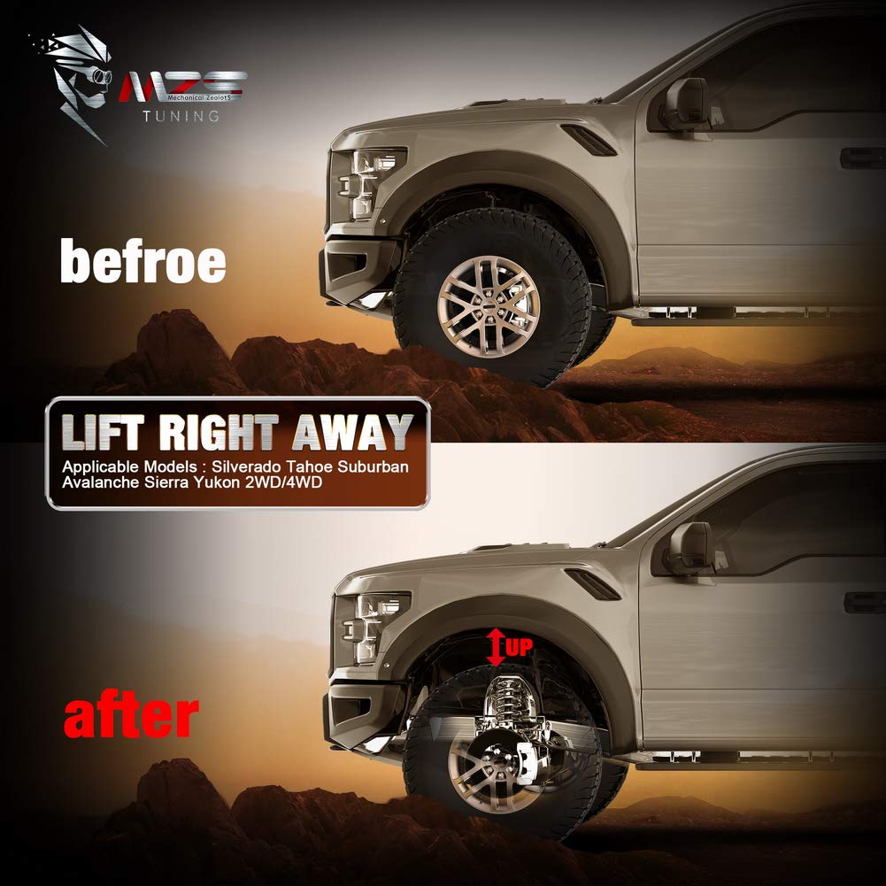 Snapklik.com : MZS 3 Inch Front Leveling Kit Lift Strut Spacers Compatible